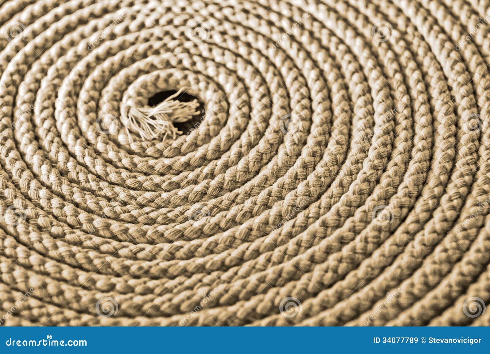 Nautical rope in spiral stock image. Image of coiled - 34077789
