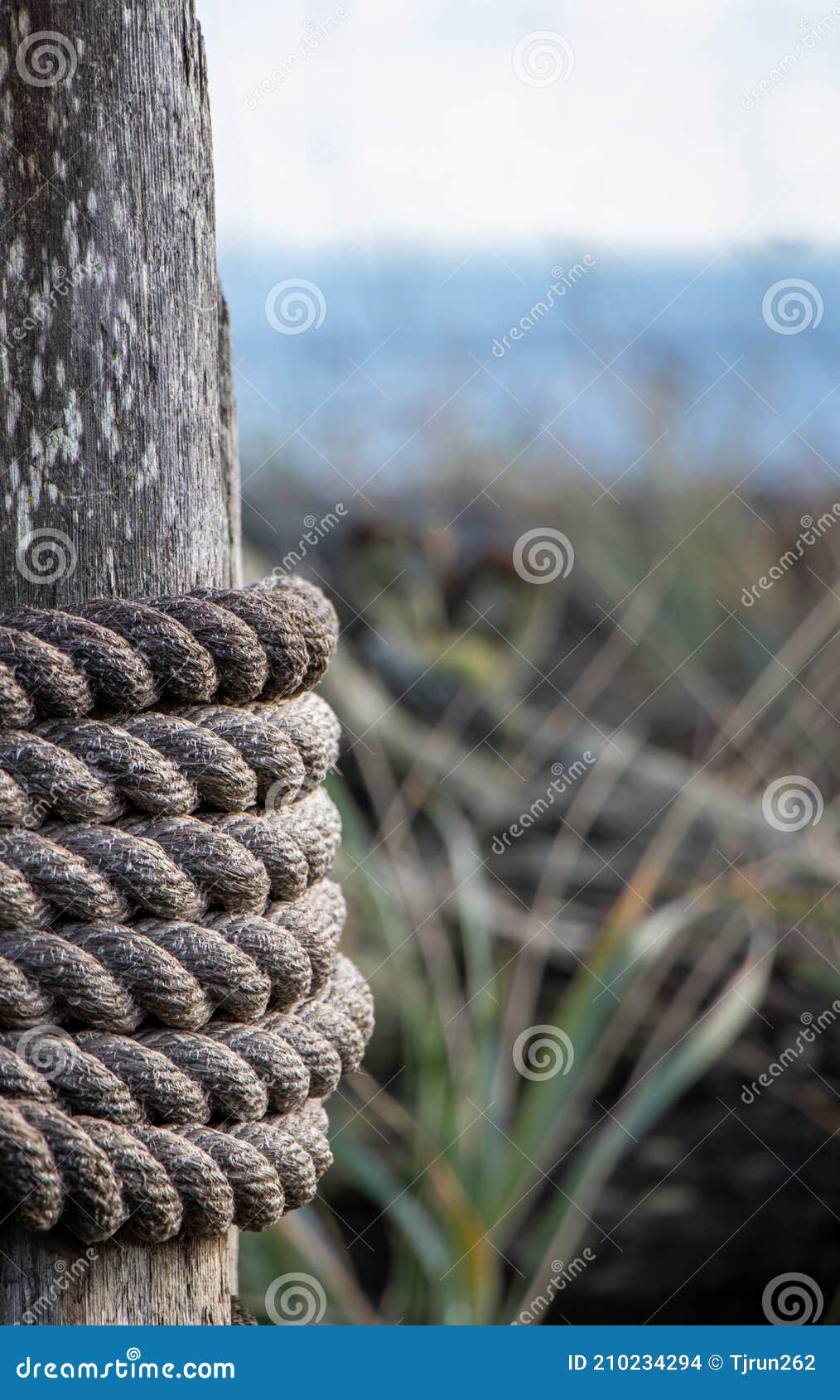 Rope Wrapped Around The Pole Royalty-Free Stock Photography ...
