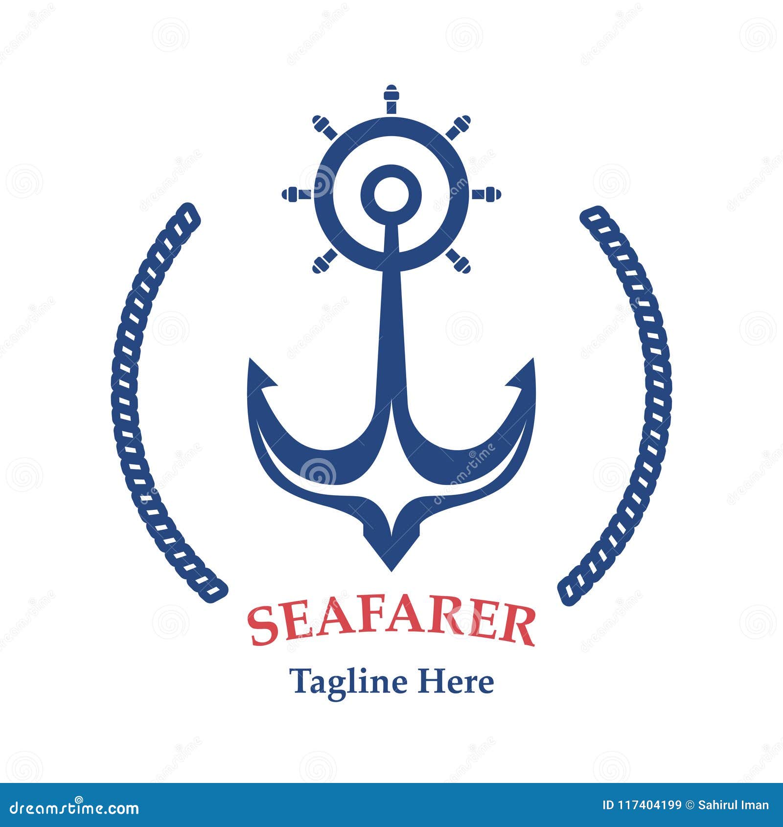 Nautical, Sailor Logo Design Template Stock Illustration - Illustration ...