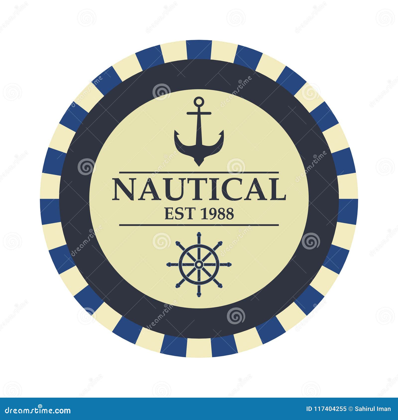 Nautical, Sailor Logo Design Template Stock Illustration - Illustration ...