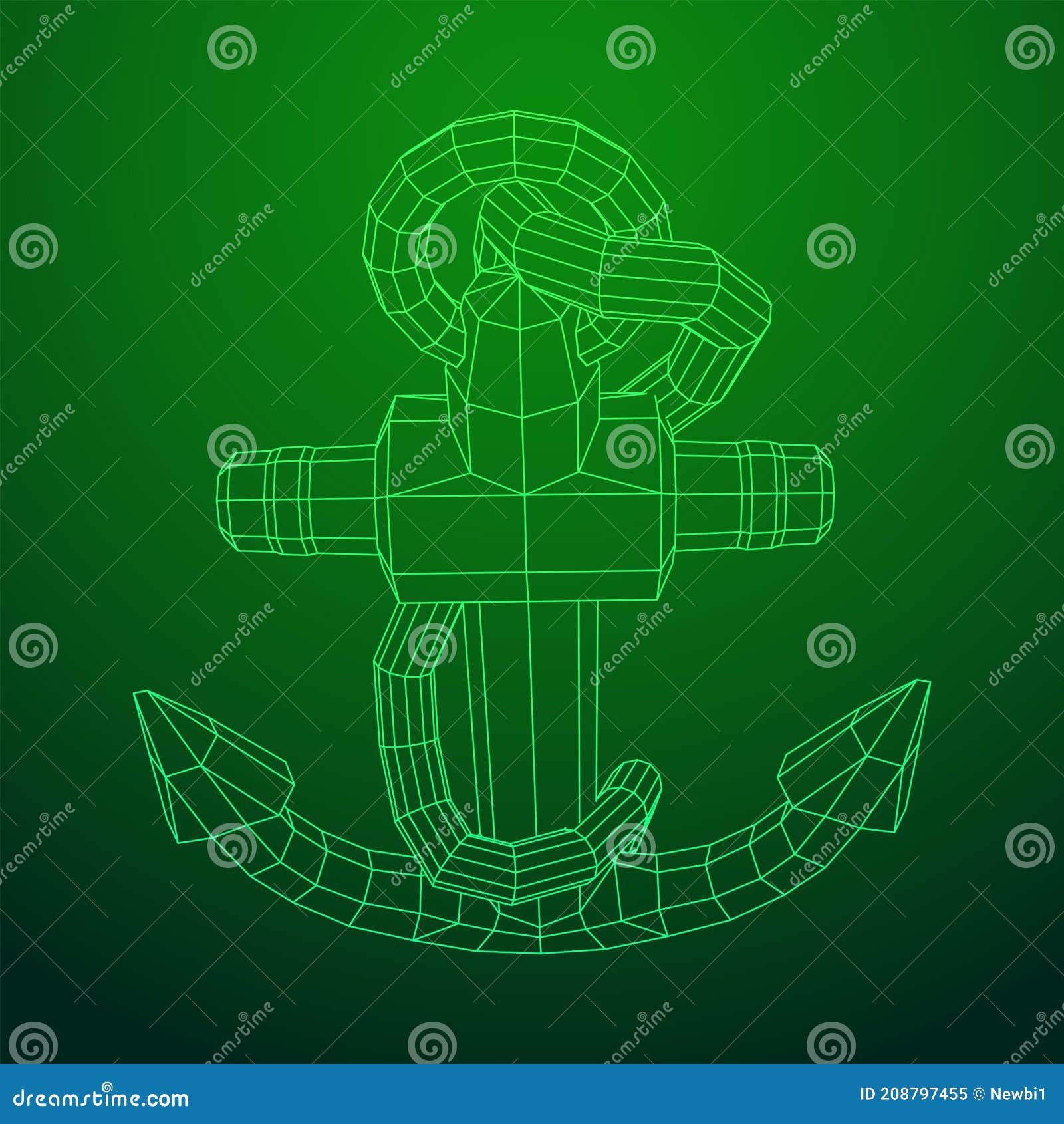 Nautical Sea Ship Anchor Vector Stock Vector - Illustration of ...