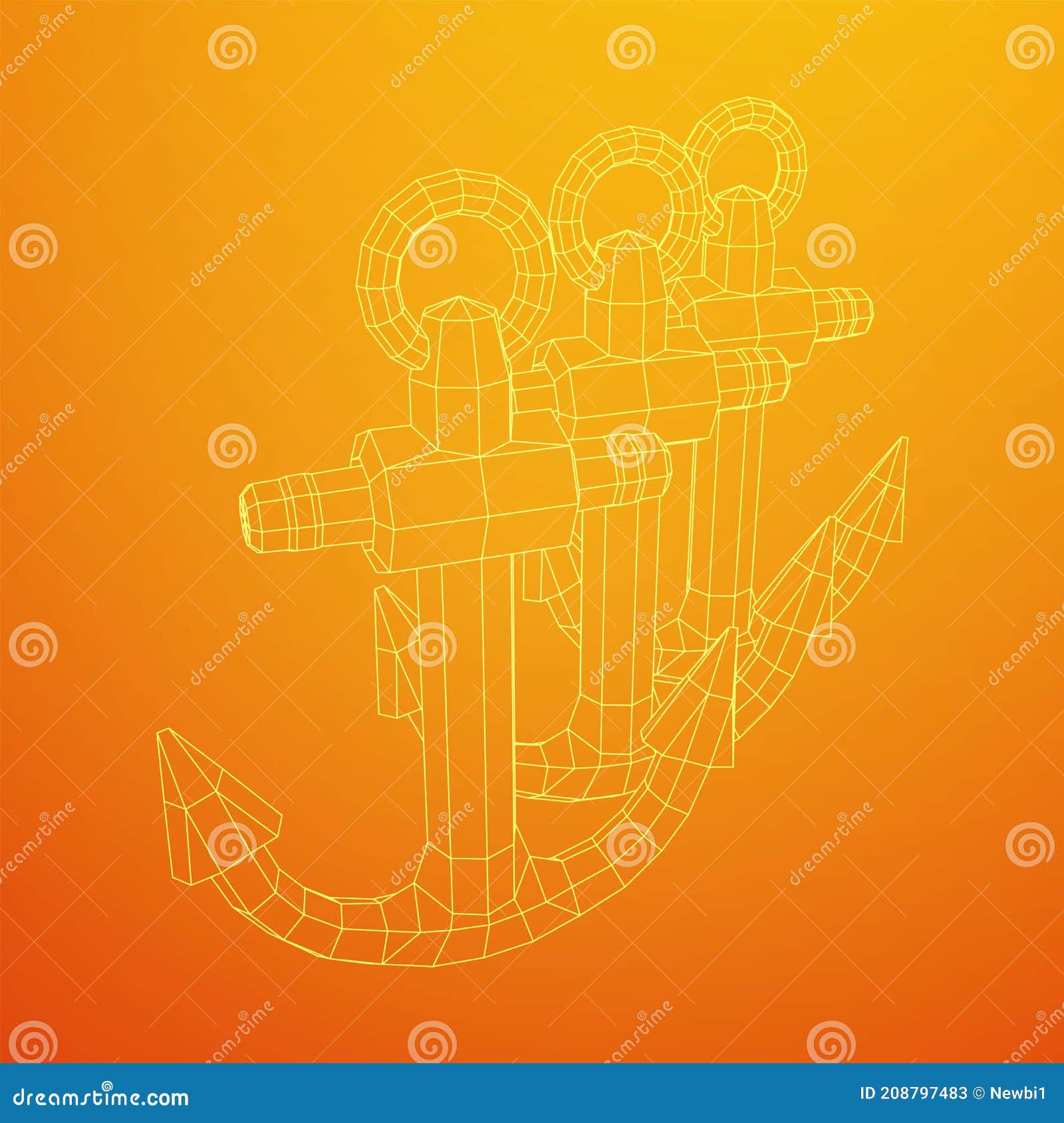 Nautical Sea Ship Anchor Vector Stock Vector - Illustration of retro ...