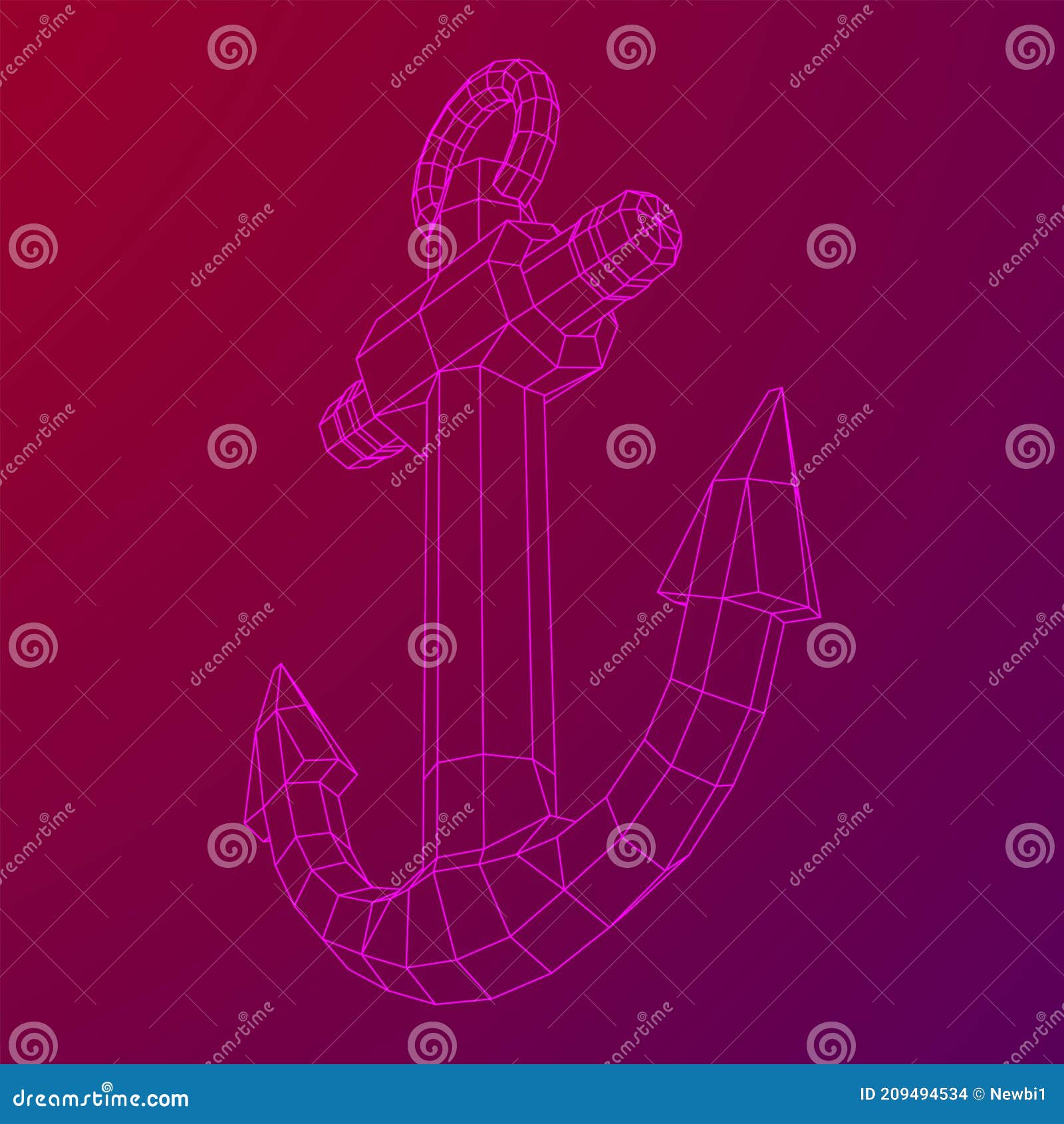 Nautical Sea Ship Anchor Vector Stock Vector - Illustration of vector ...