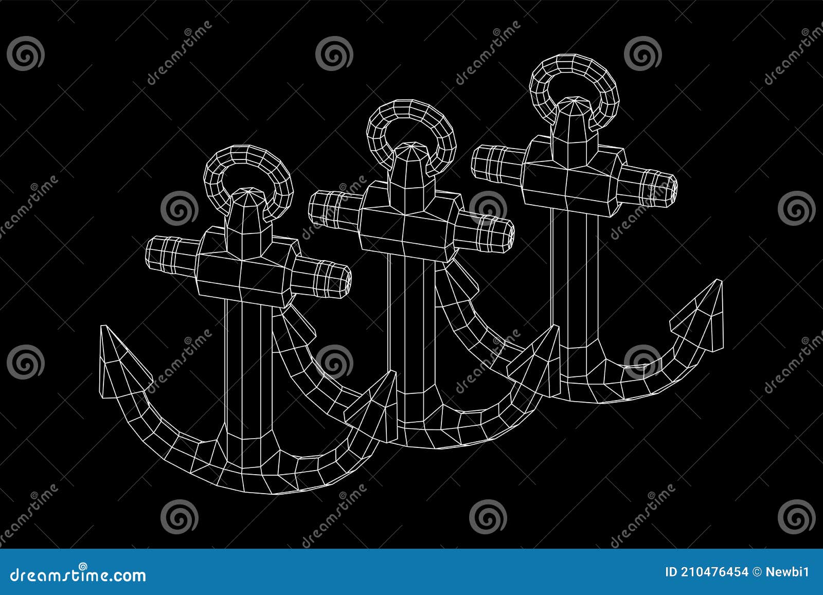 Nautical Sea Ship Anchor Vector Stock Vector - Illustration of rope ...
