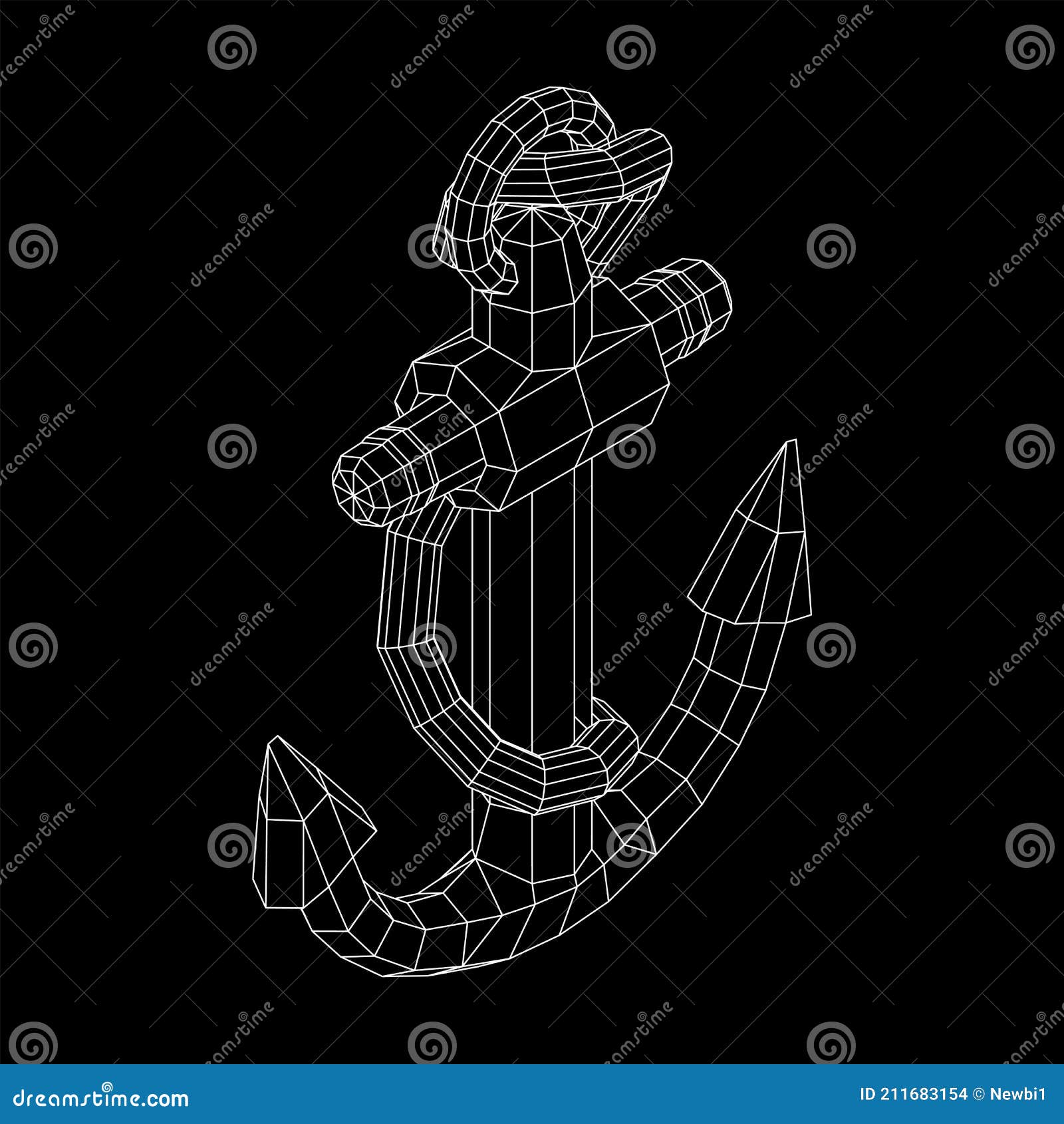 Nautical Sea Ship Anchor Vector Stock Vector - Illustration of steel ...