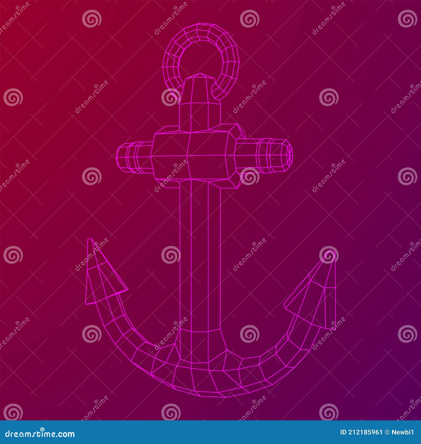 Nautical Sea Ship Anchor Vector Stock Vector - Illustration of vintage ...