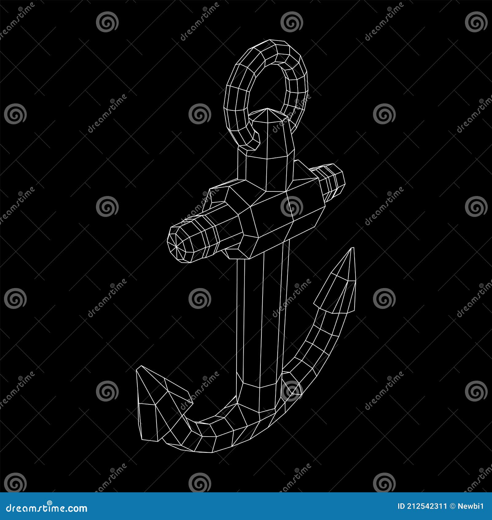 Nautical Sea Ship Anchor Vector Stock Vector - Illustration of vector ...