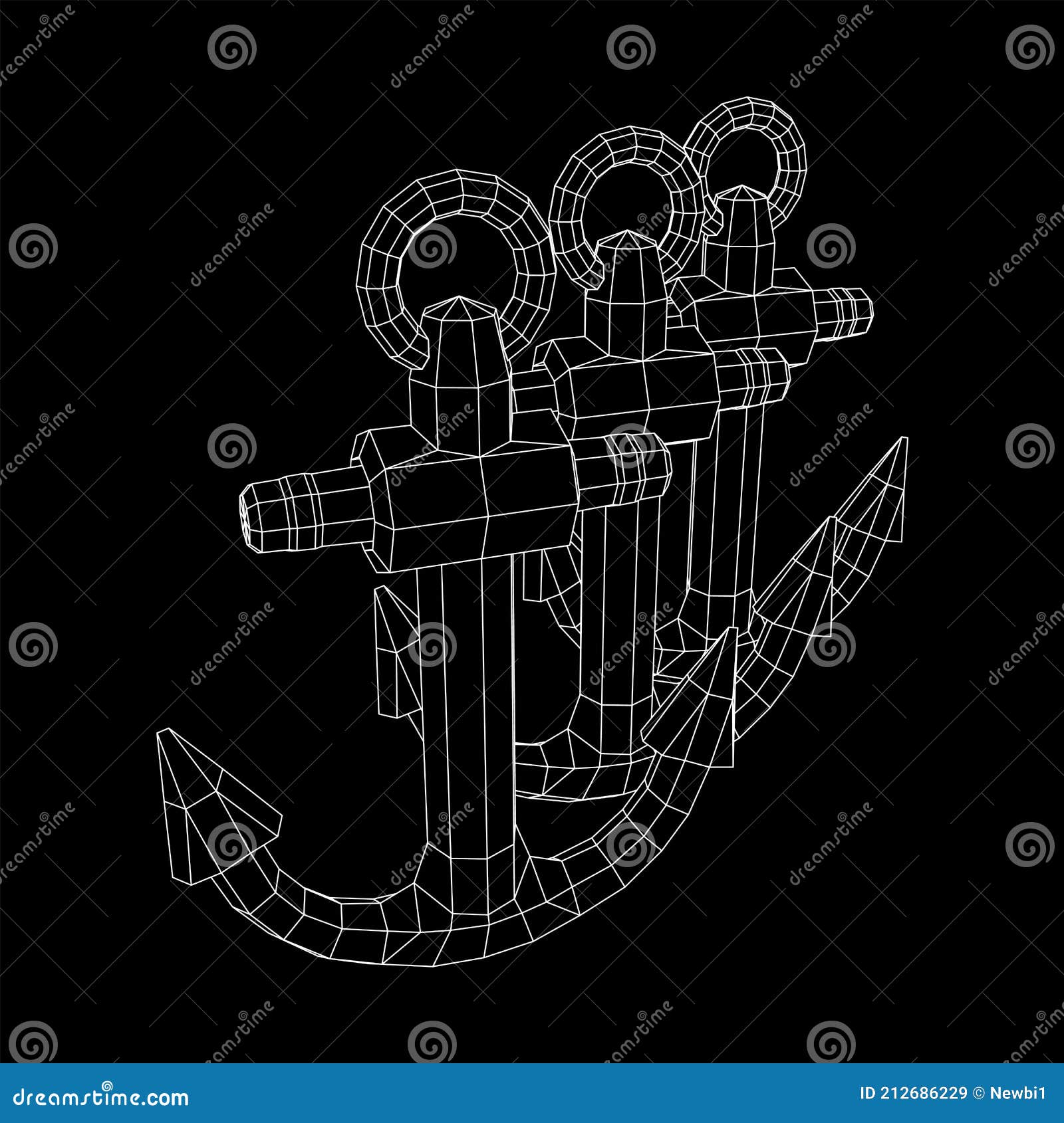 Nautical Sea Ship Anchor Vector Stock Vector - Illustration of ...