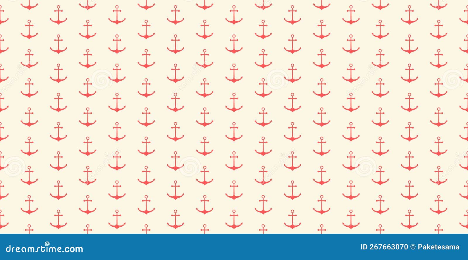 Nautical Seamless Pattern with Geometric Ship Anchors Stock Vector ...