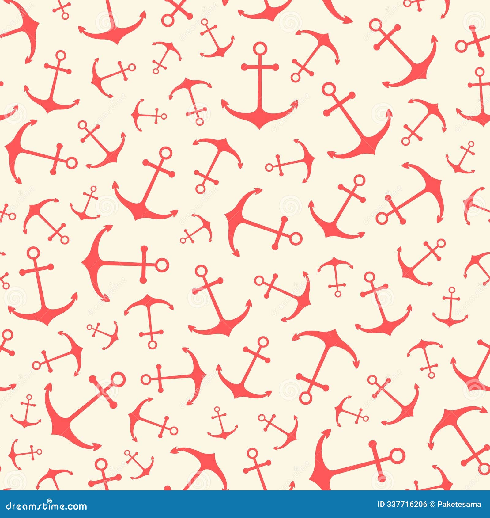 Nautical Seamless Pattern with Geometric Ship Anchors Stock ...