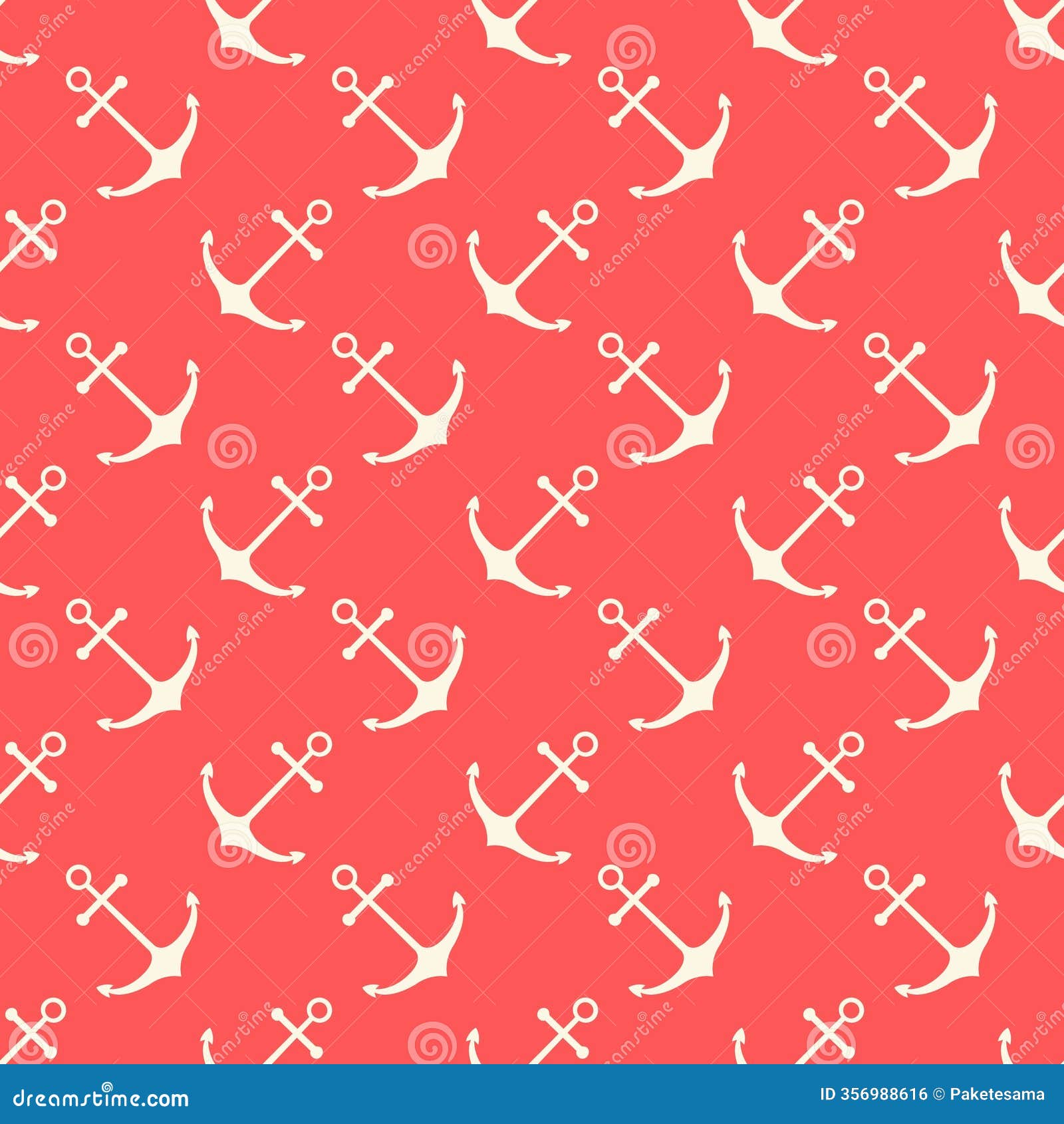 Nautical Seamless Pattern with Geometric Ship Anchors Stock ...