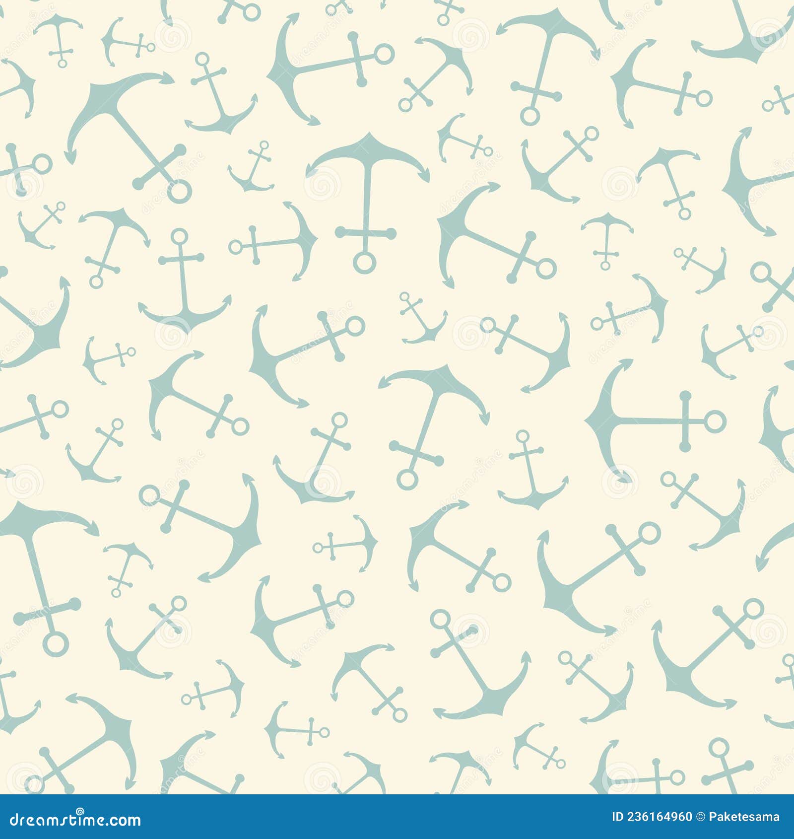 Nautical Seamless Pattern with Geometric Ship Anchors Stock Vector ...