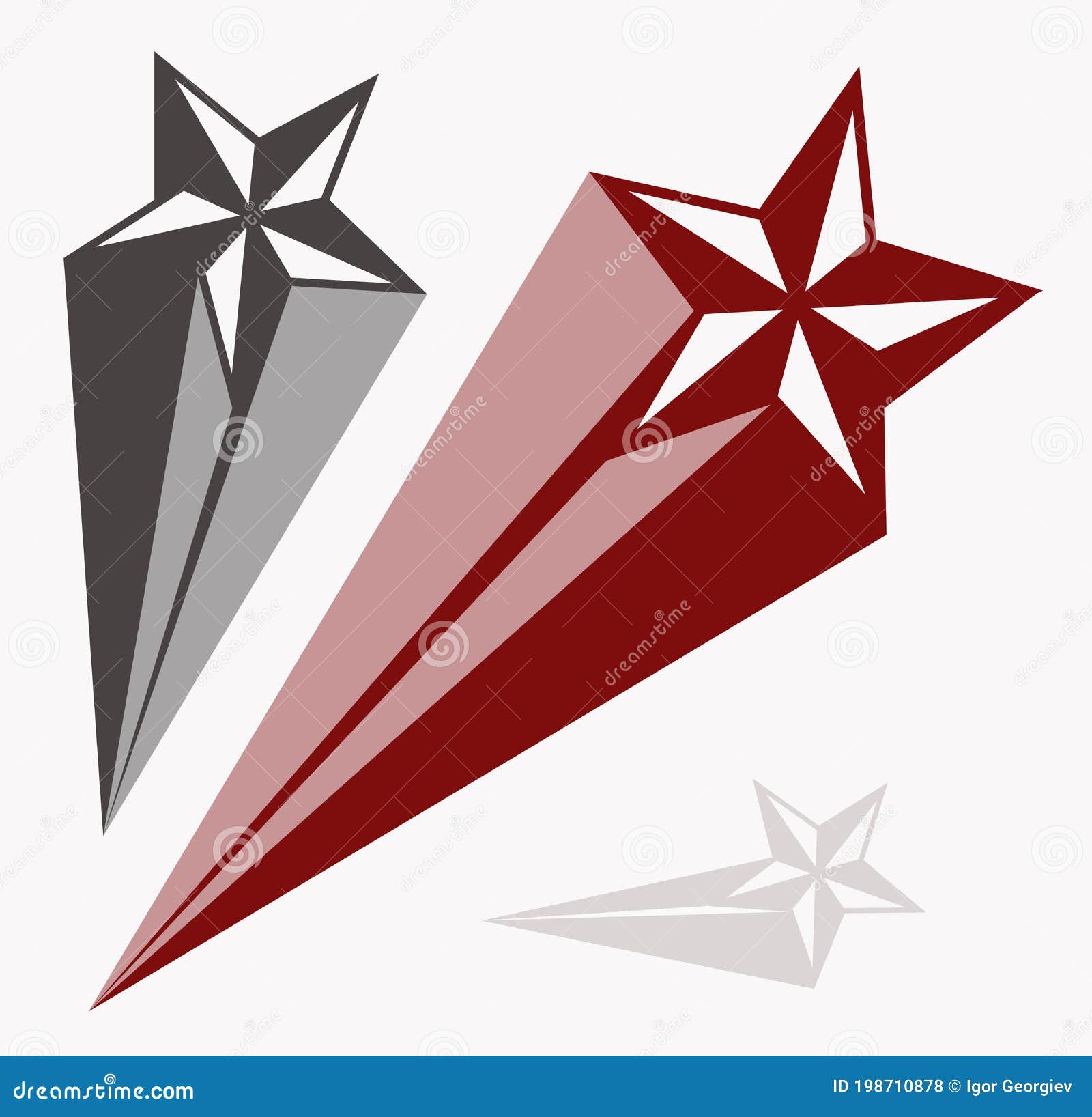 Nautical Star Tattoo Set. Set of Nautical Star Labels and Elements ...