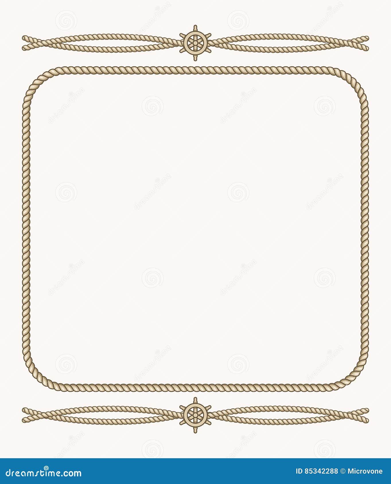 Nautical Vector Frame with Ropes Stock Vector - Illustration of blank ...