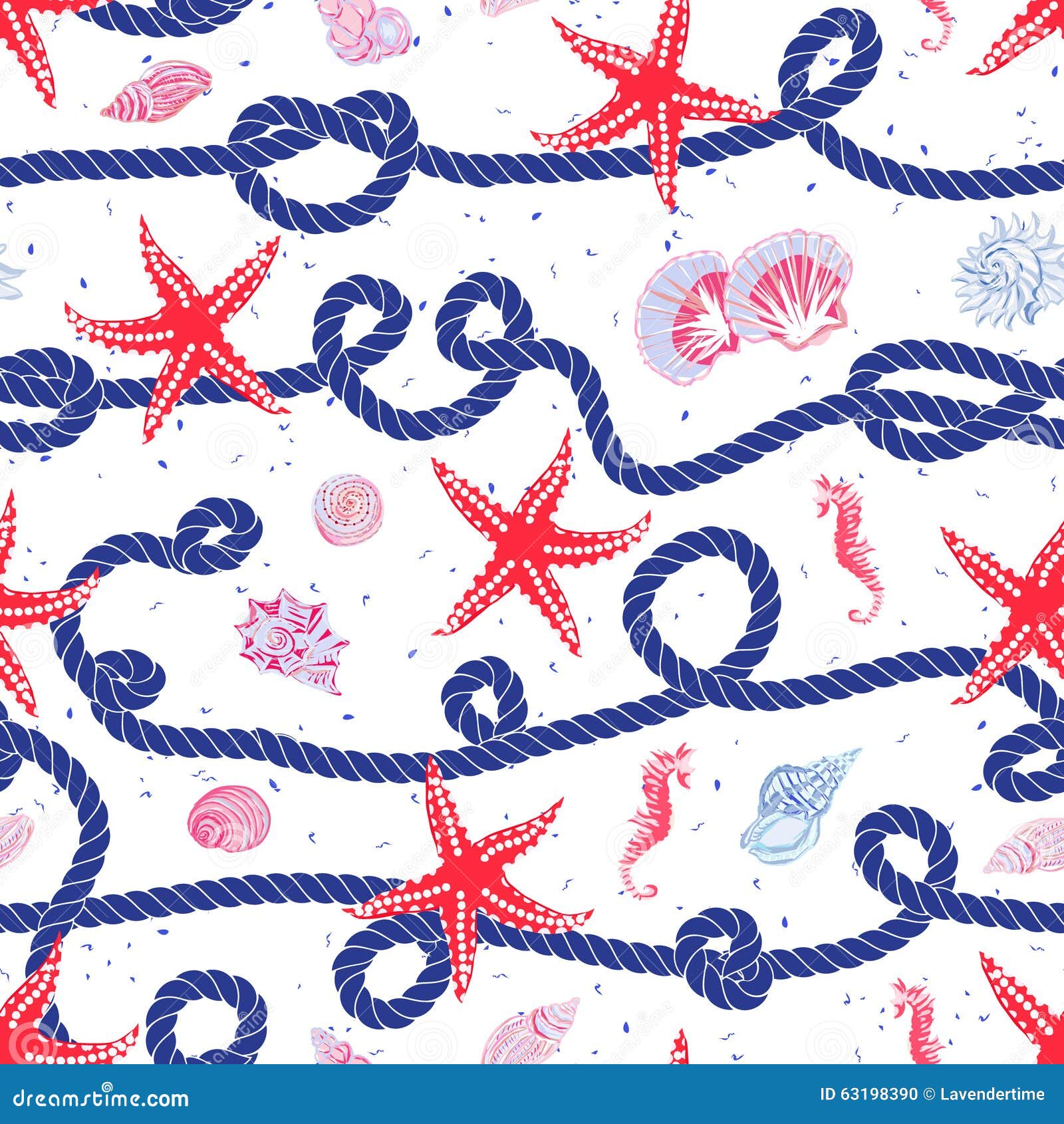 Nautical Vector Pattern With Ships. Bright Cartoon Illustration For ...