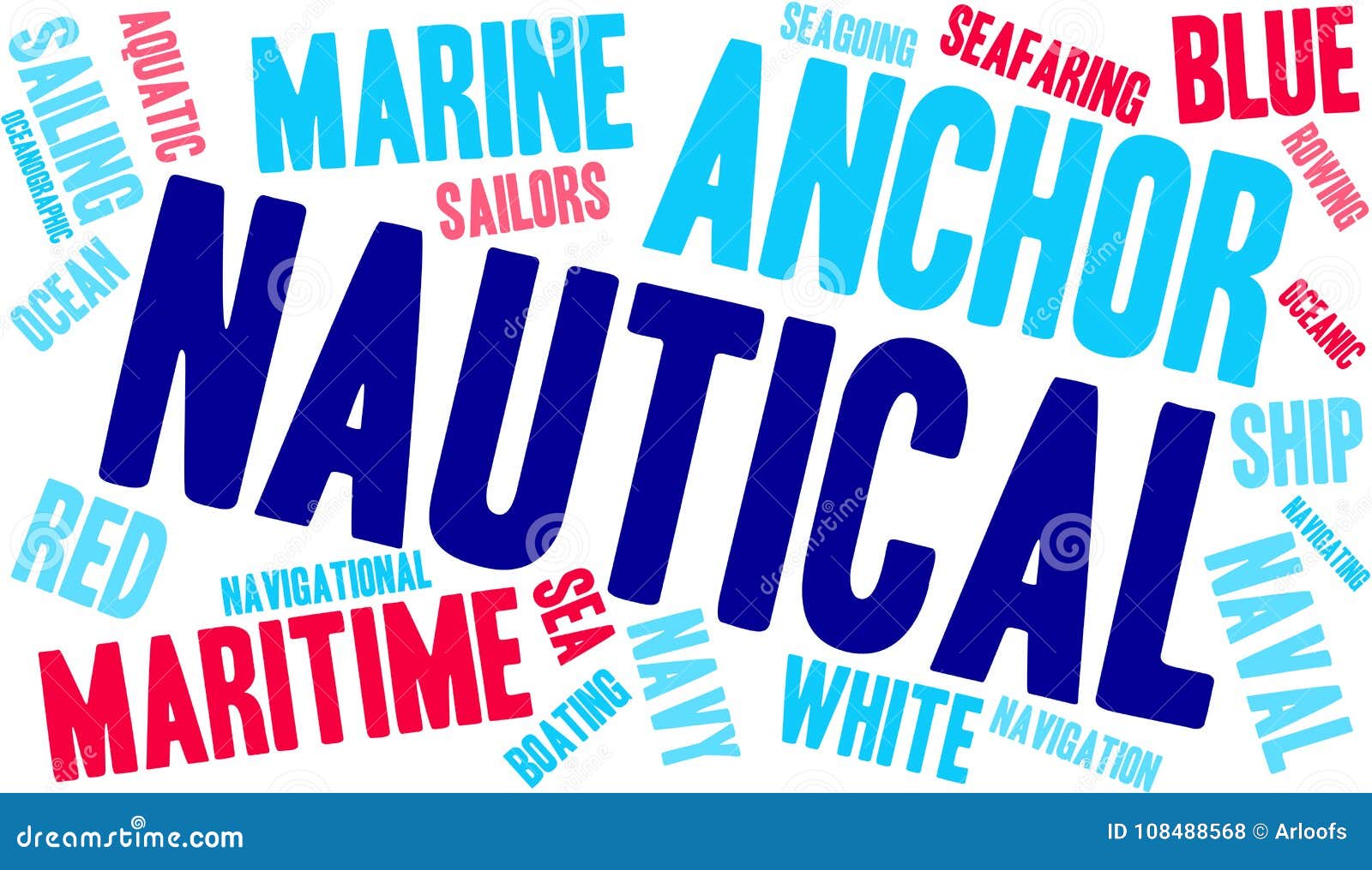 Nautical Word Cloud stock vector. Illustration of sailors - 108488568