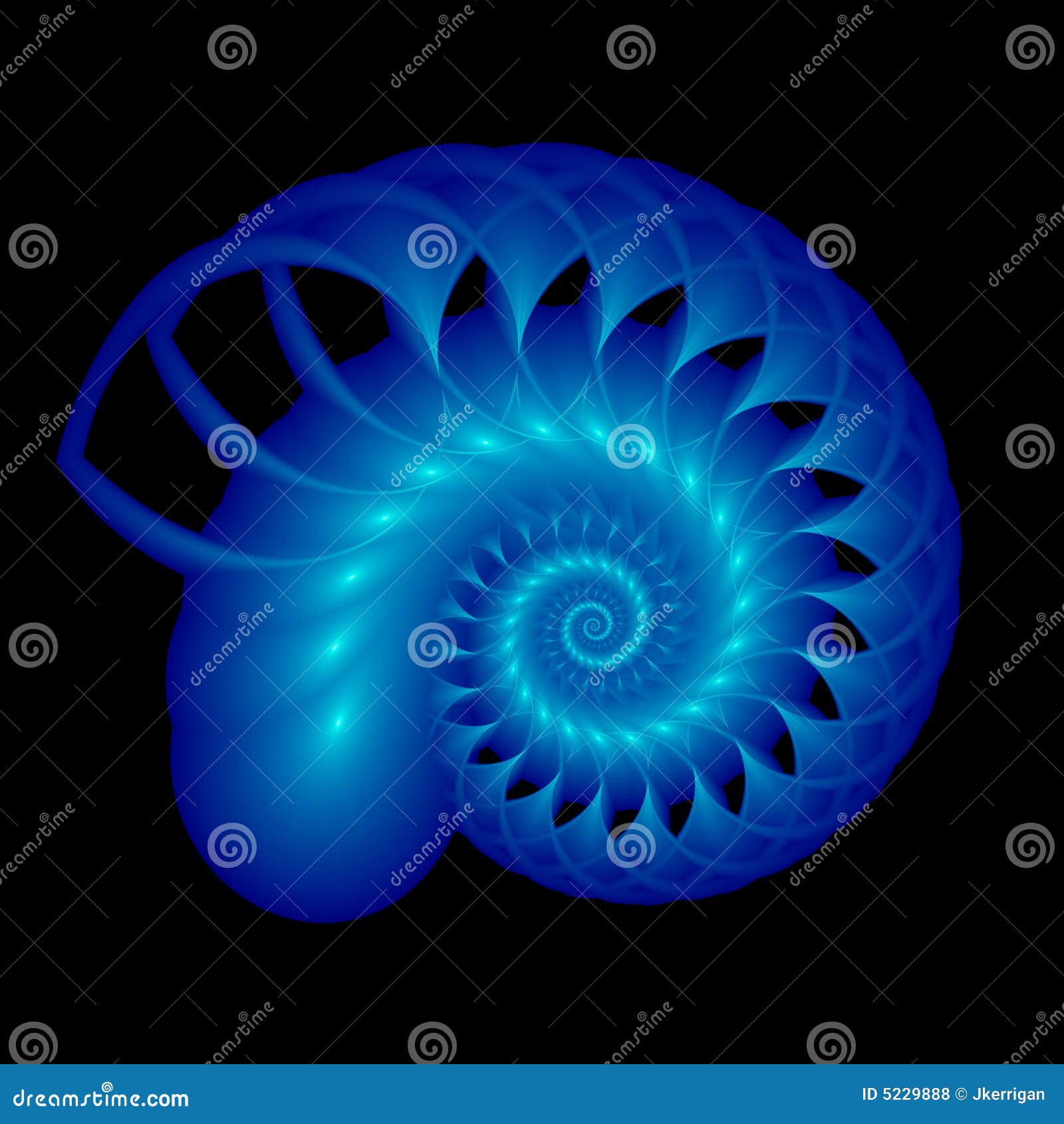 Nautilus azul stock de ilustración. Ilustración de vuelta - 5229888