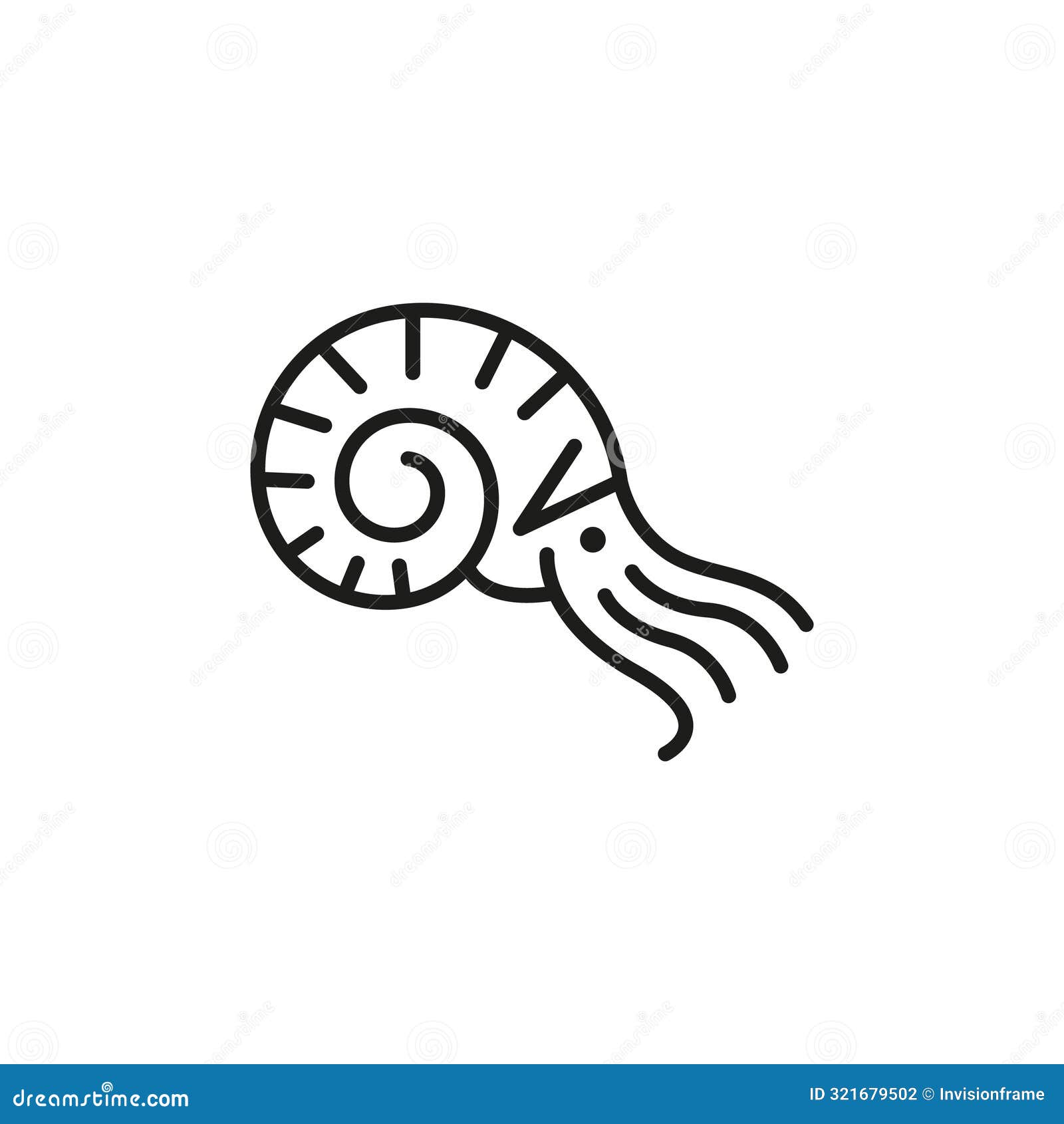 Nautilus Icon stock vector. Illustration of biology - 321679502