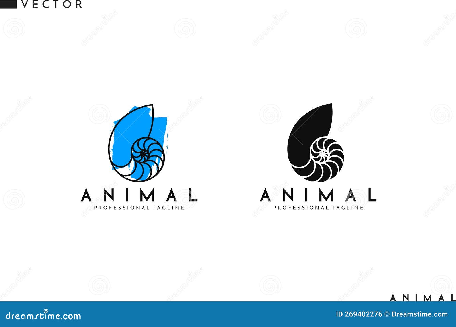 Nautilus Pompilius Logo. Abstract Shell Stock Vector - Illustration of ...