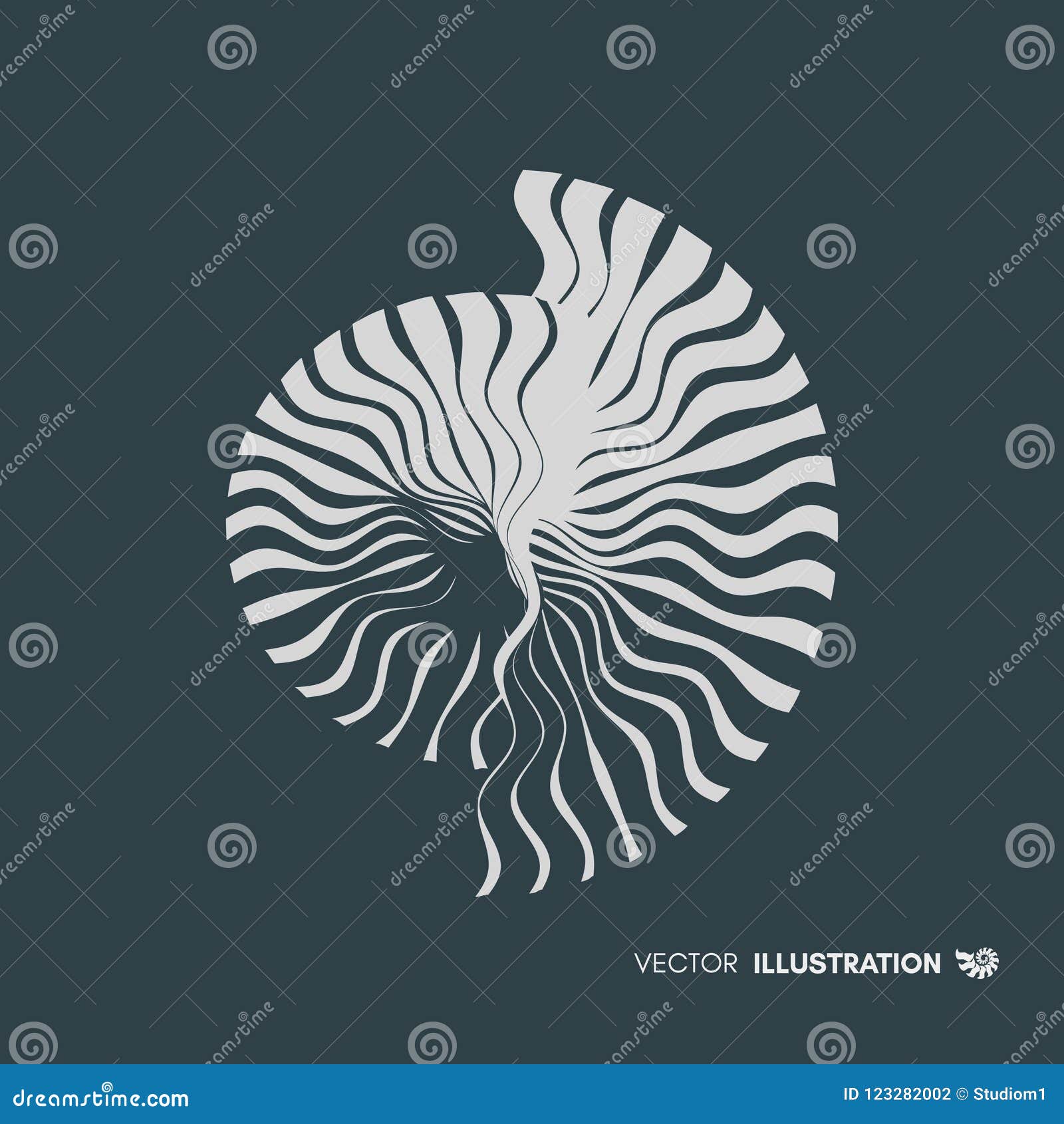 Nautilus Shell. Abstract Design Element. 3D Vector Illustration Stock ...