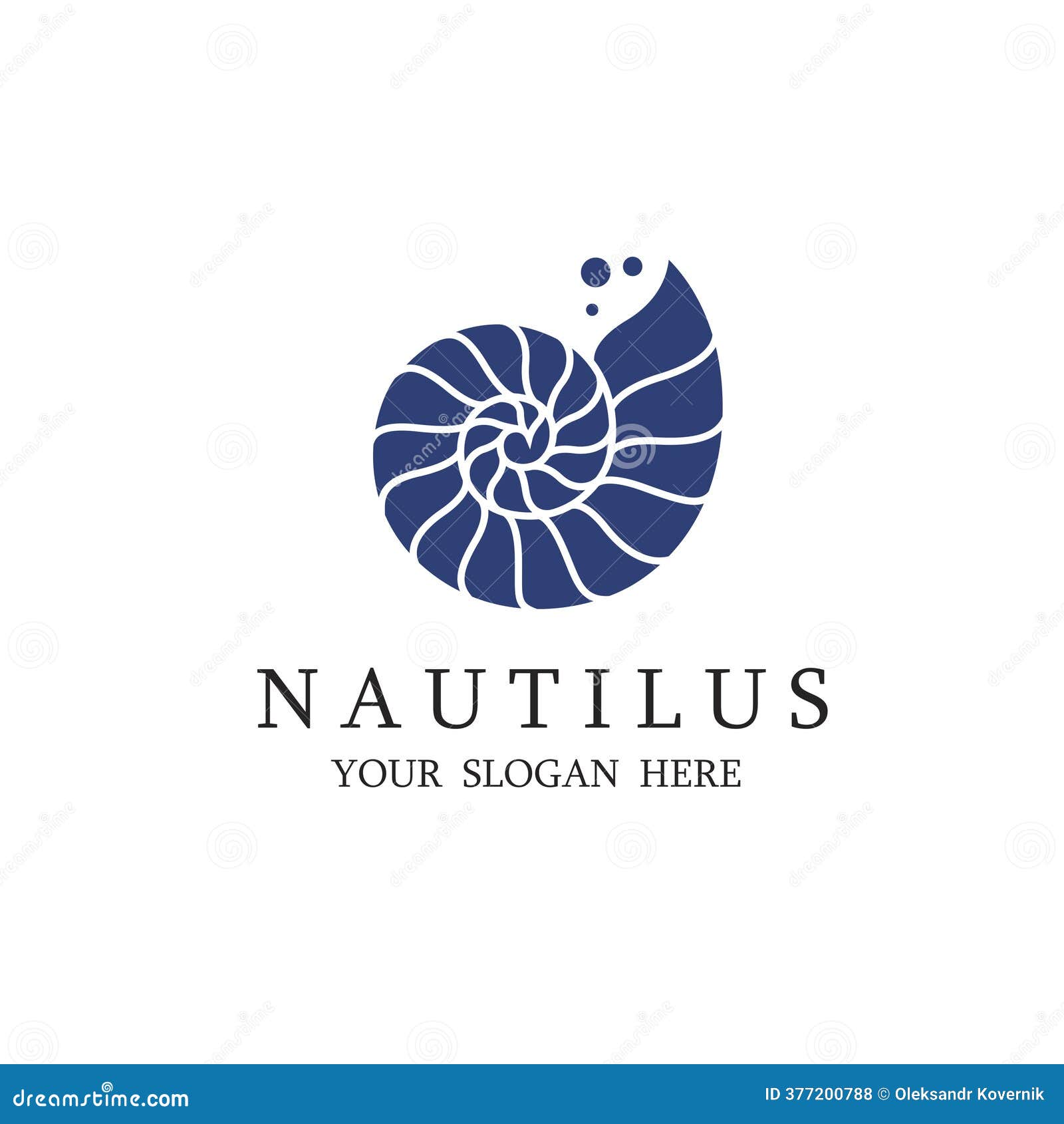 Nautilus Shell On Black Background, Computer Generated Abstract ...