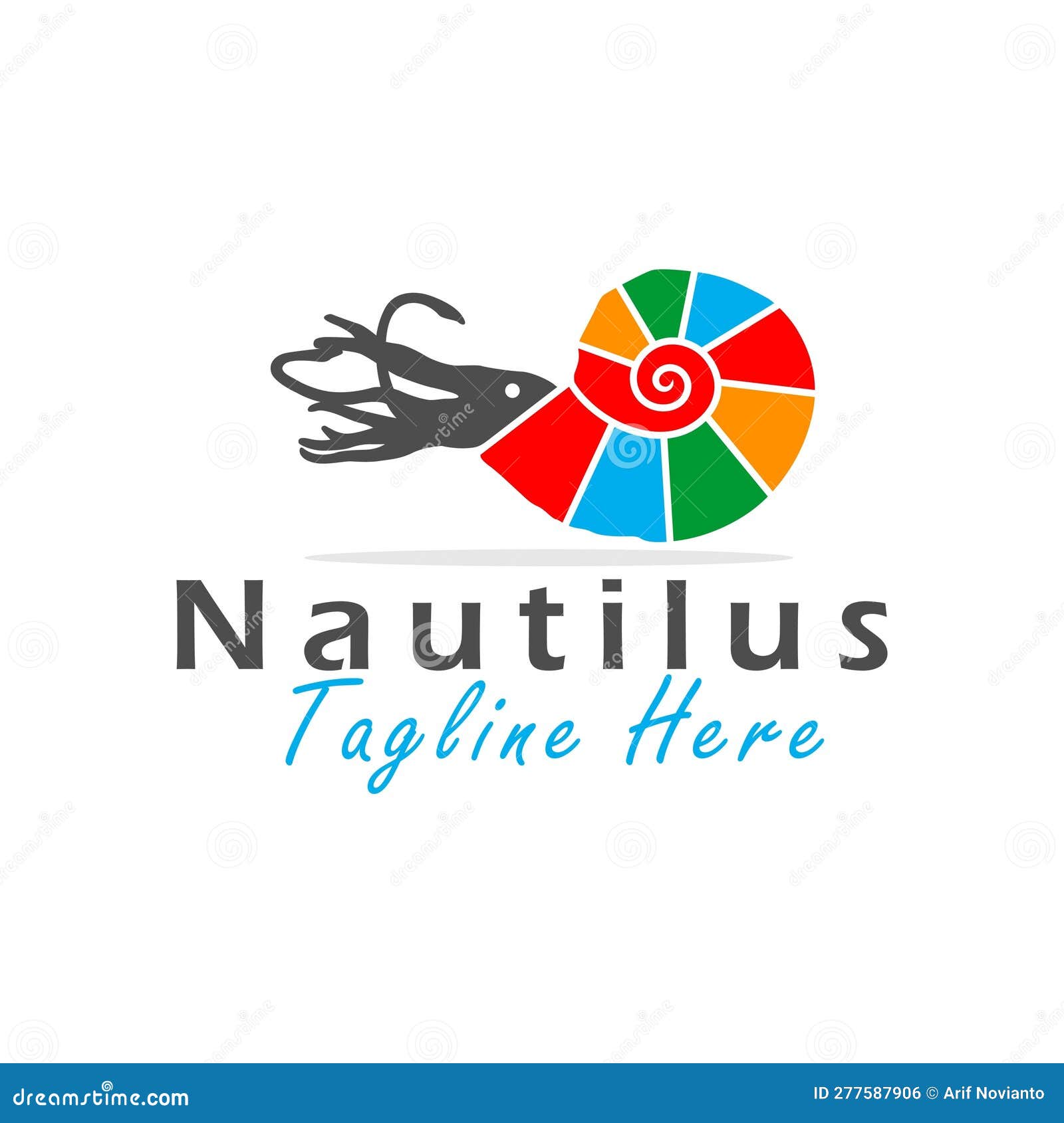 Nautilus Vector Illustration Logo Design Stock Vector - Illustration of ...