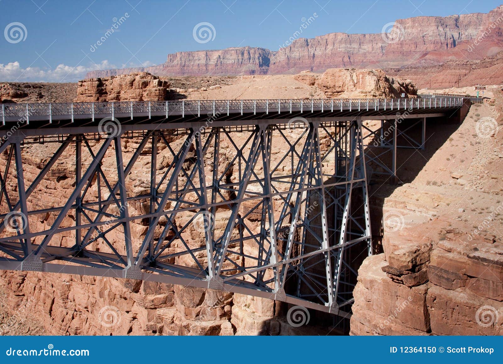 Navajo Bridge Over the Grand Canyon Stock Photo - Image of canyon ...