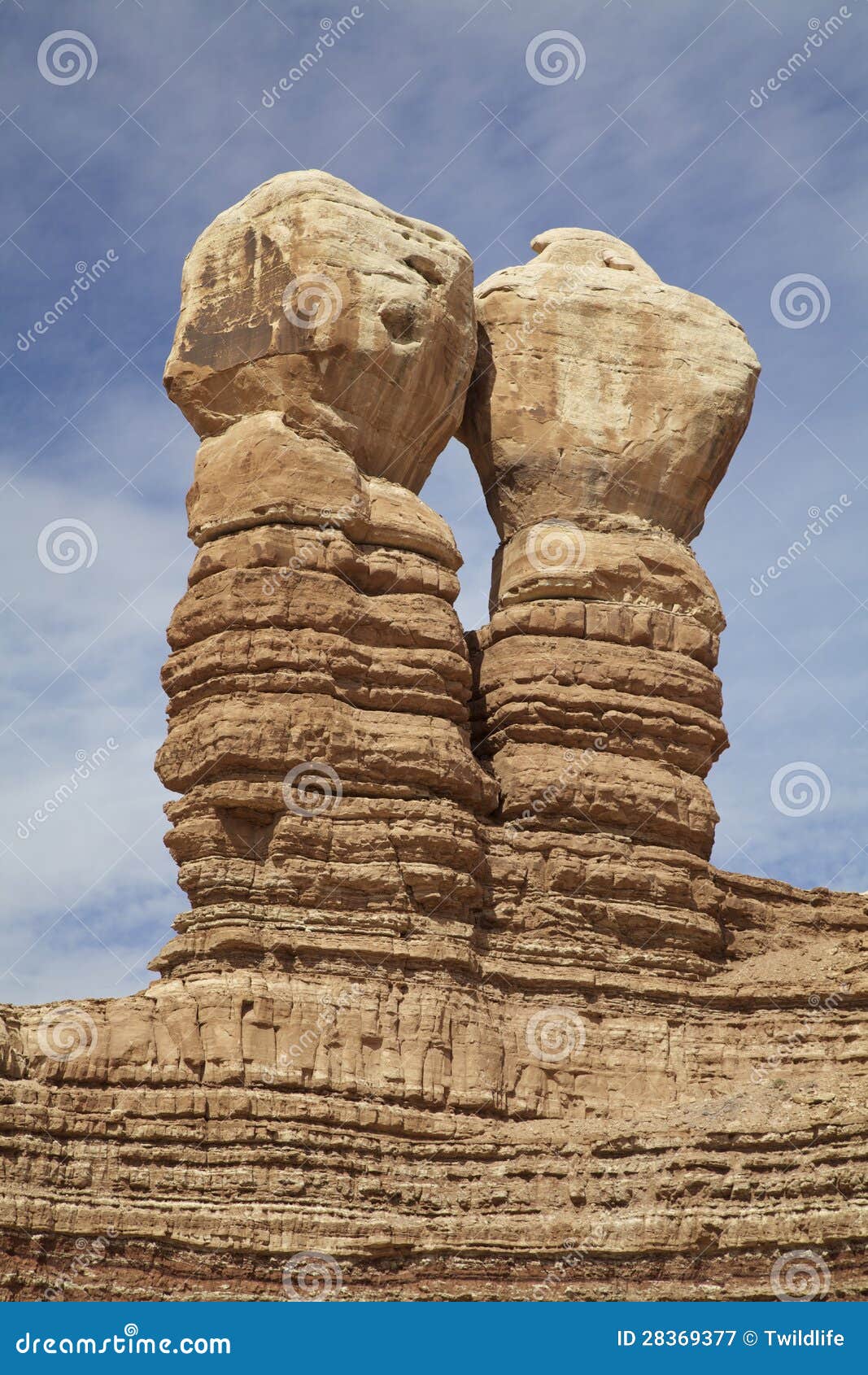 The Navajo Twins, Twin Rocks Geologic Formation Royalty-Free Stock ...