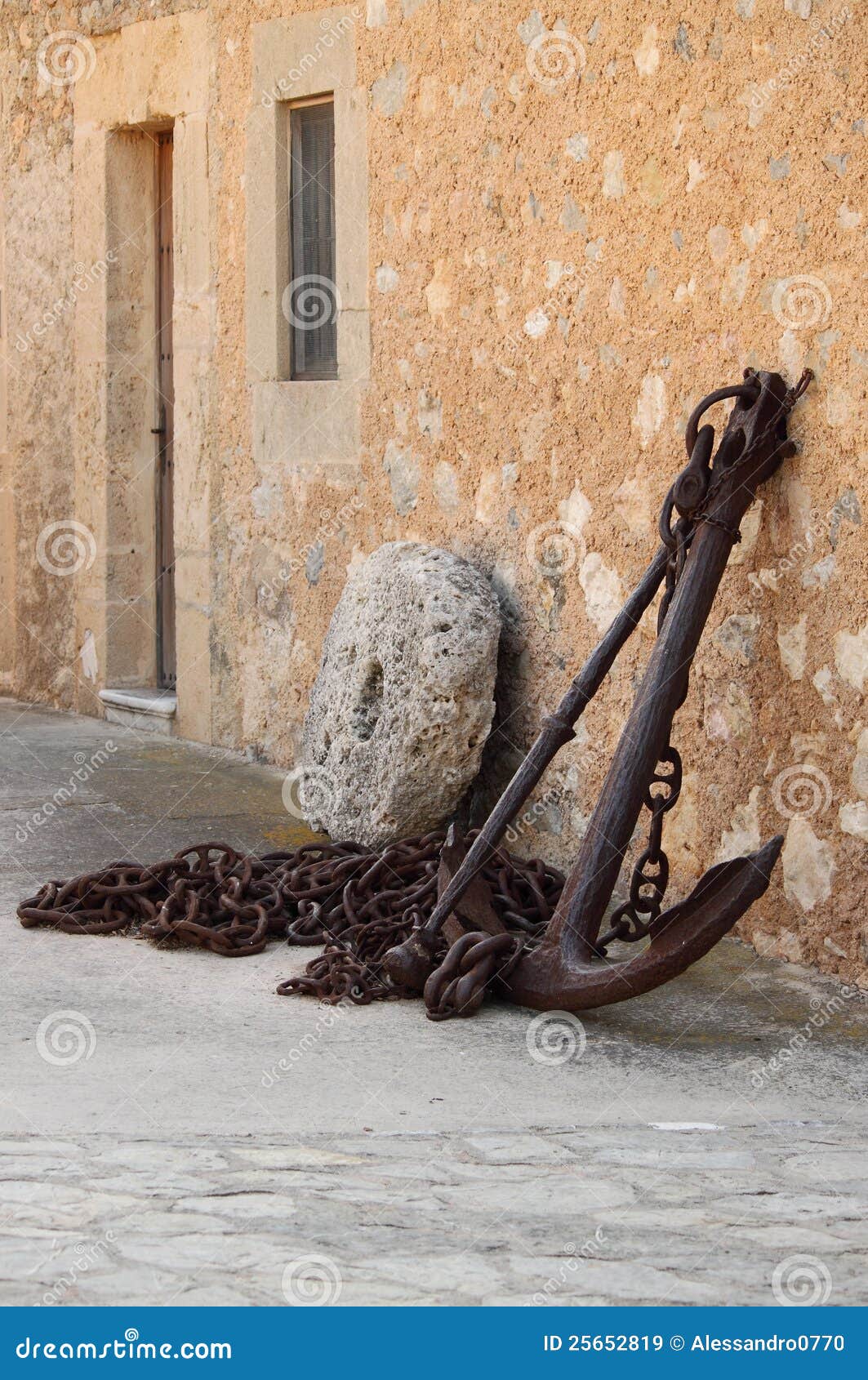 Naval anchor stock image. Image of rope, museum, galleon - 25652819