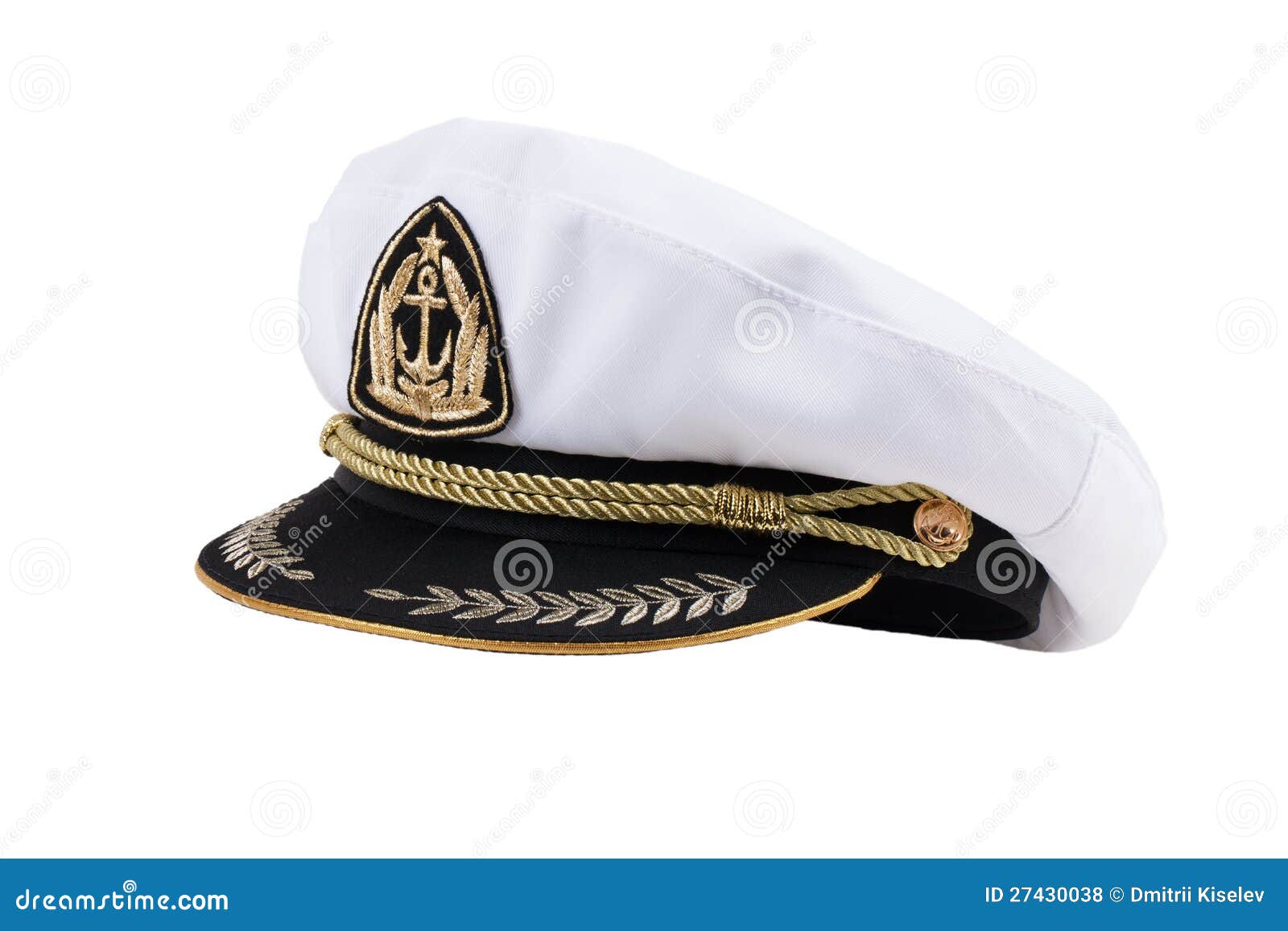 Naval cap with a visor stock photo. Image of headgear - 27430038