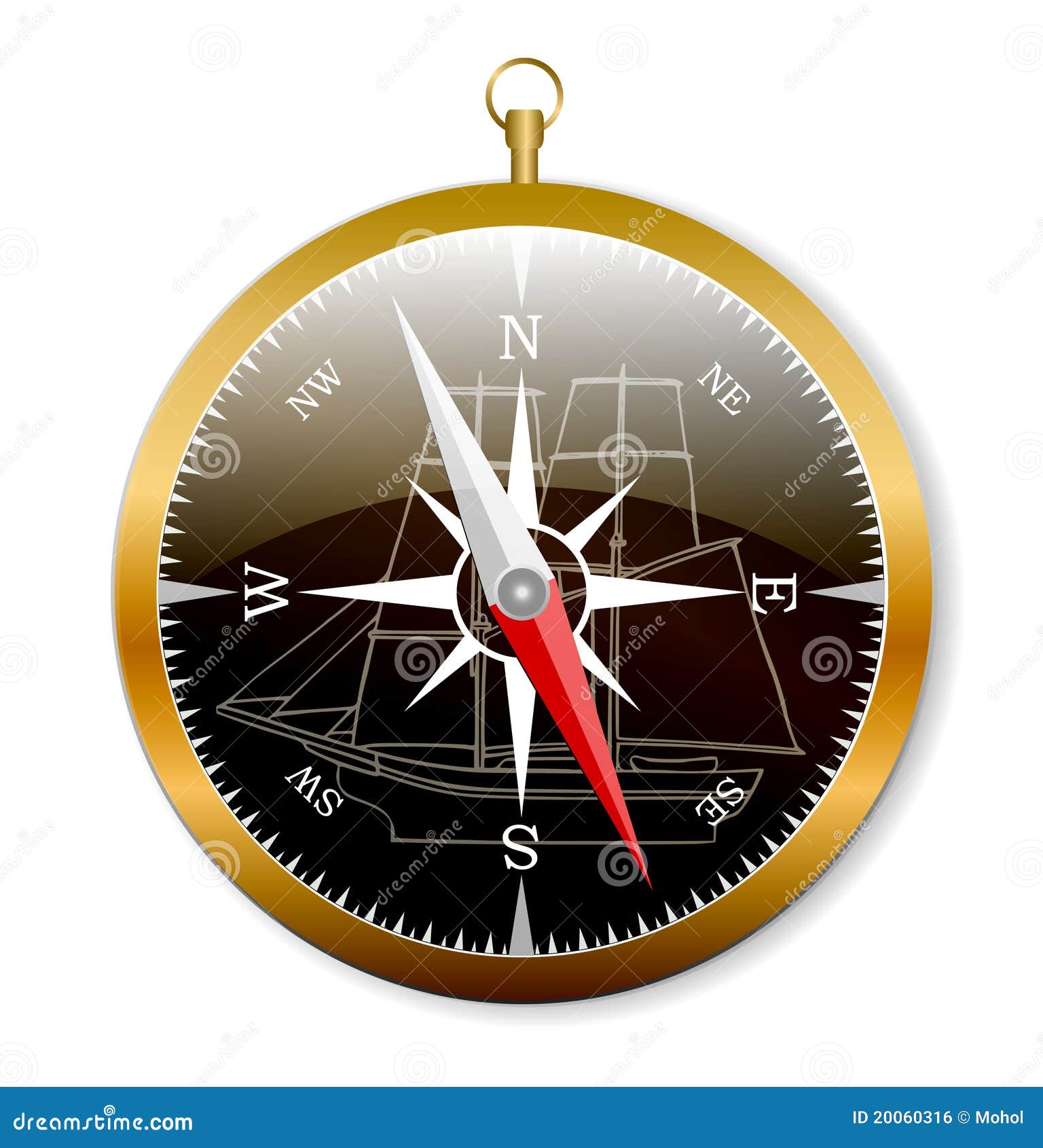 Naval compass stock vector. Illustration of geography - 20060316