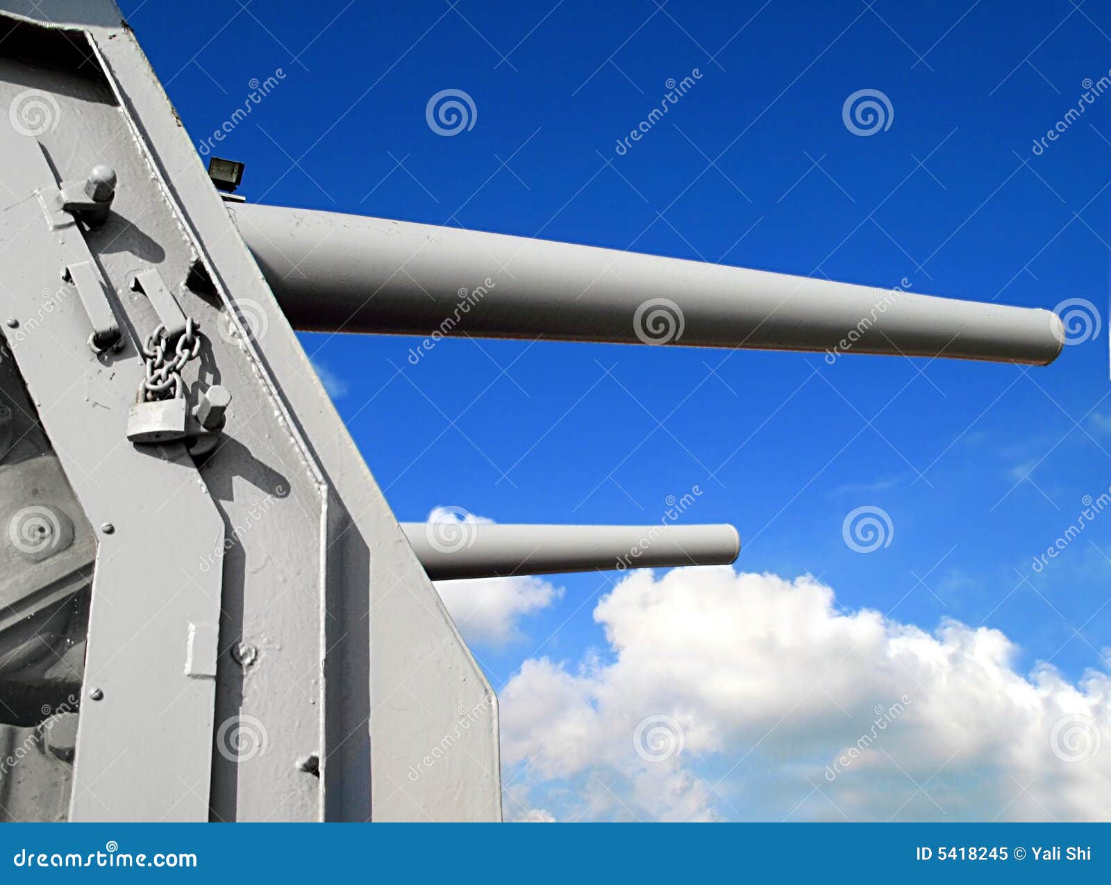 Naval Guns stock image. Image of navy, weapon, armor, rotate - 5418245