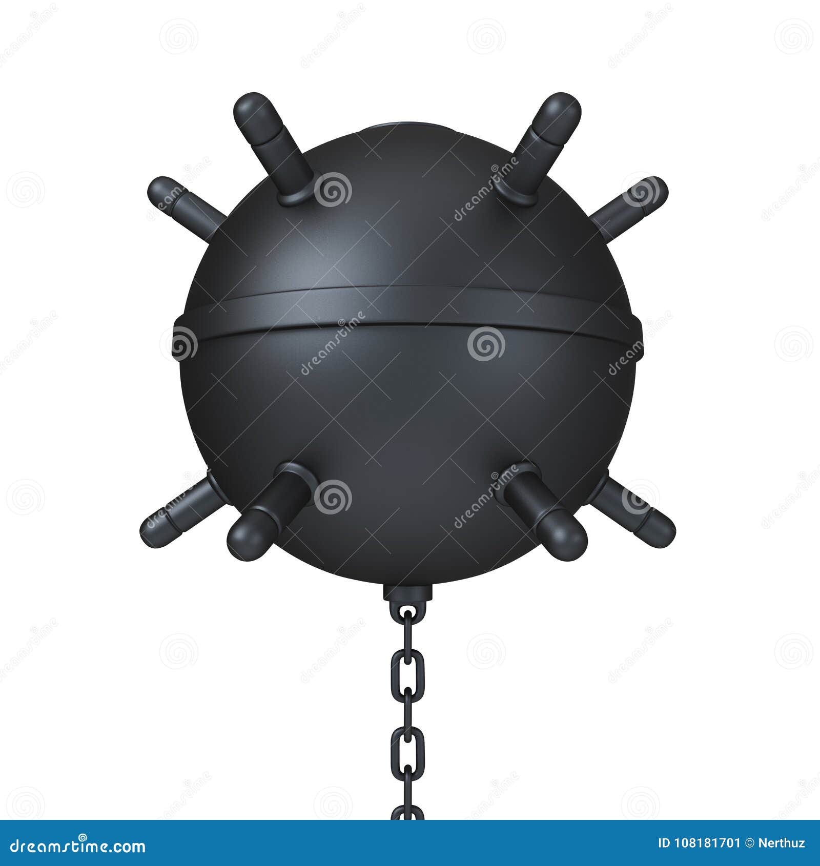 Naval Mine In The Sea And Ocean Vector Illustration | CartoonDealer.com ...