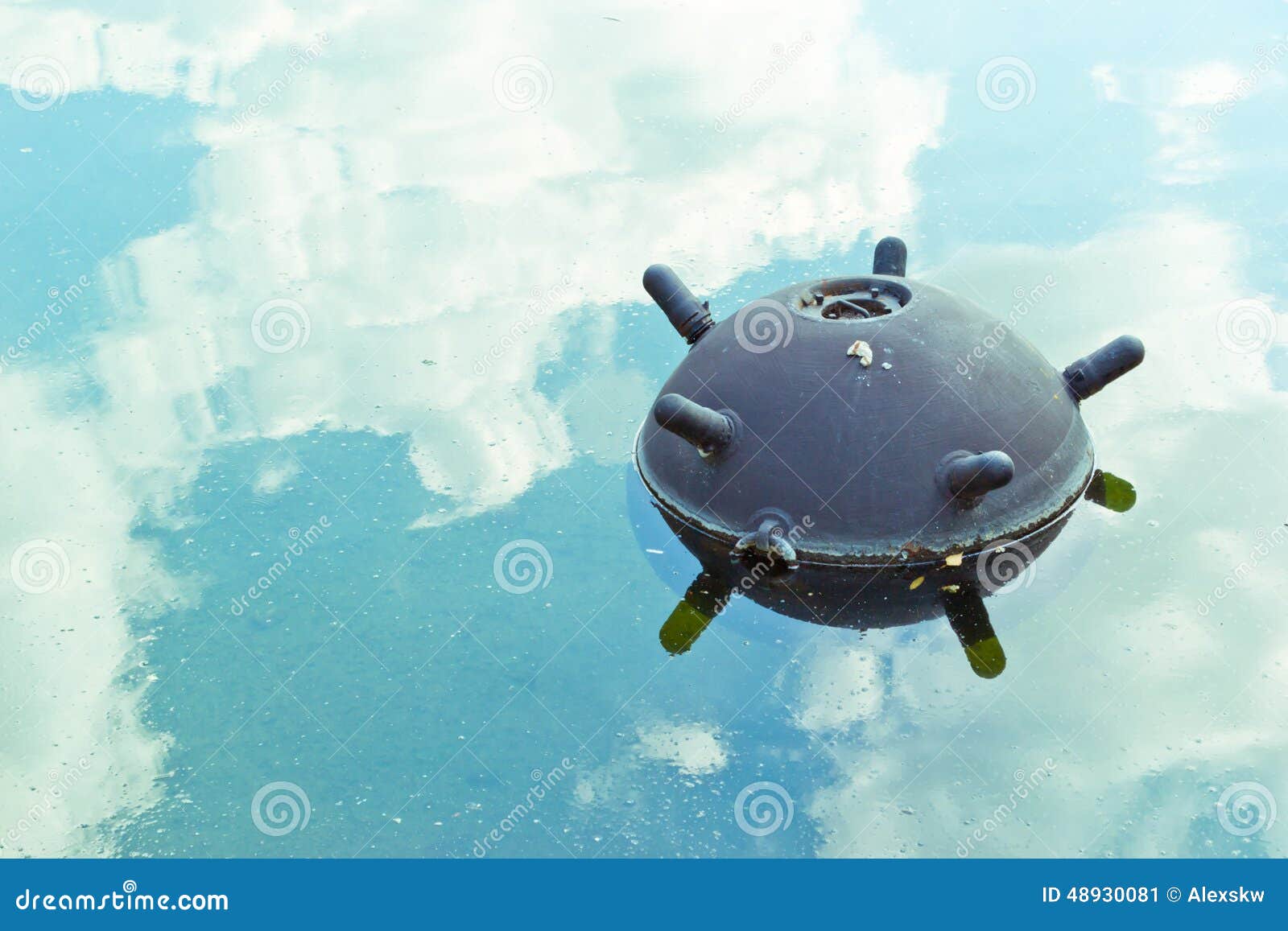 Naval mine World War II stock image. Image of danger - 48930081