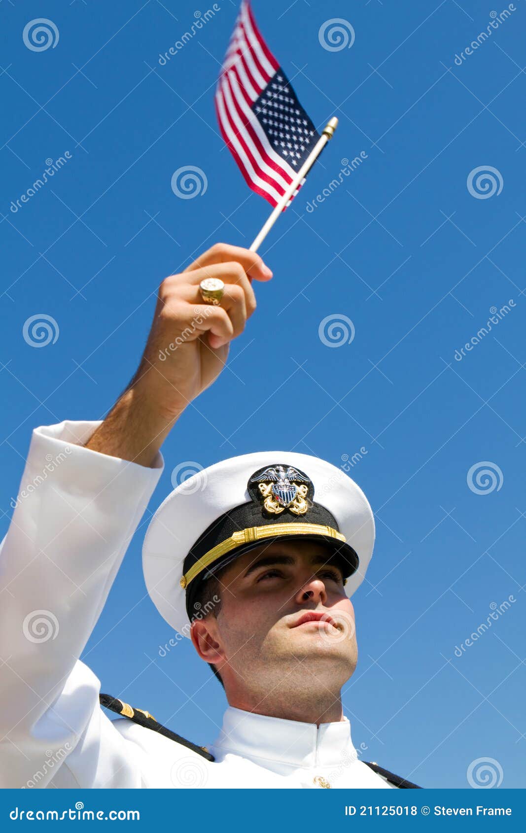 Naval Officer Flag editorial stock photo. Image of holding - 21125018