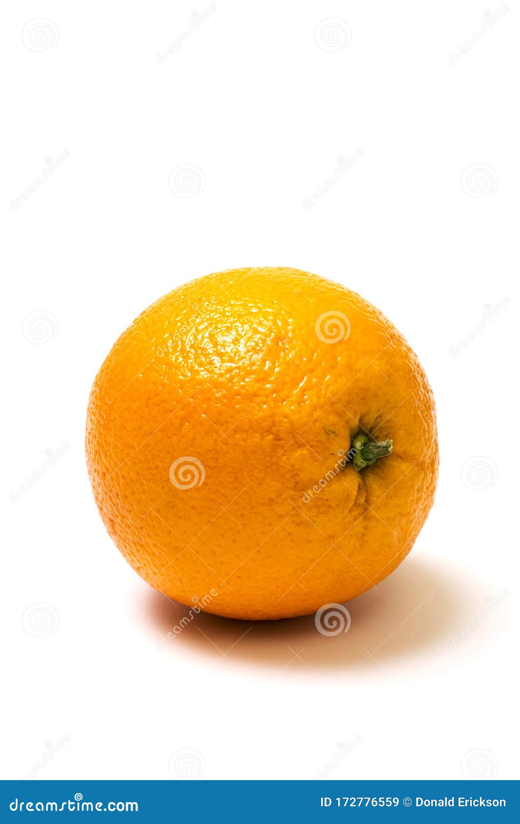 Single Orange Isolated on White Stock Image - Image of citrus, tasty ...