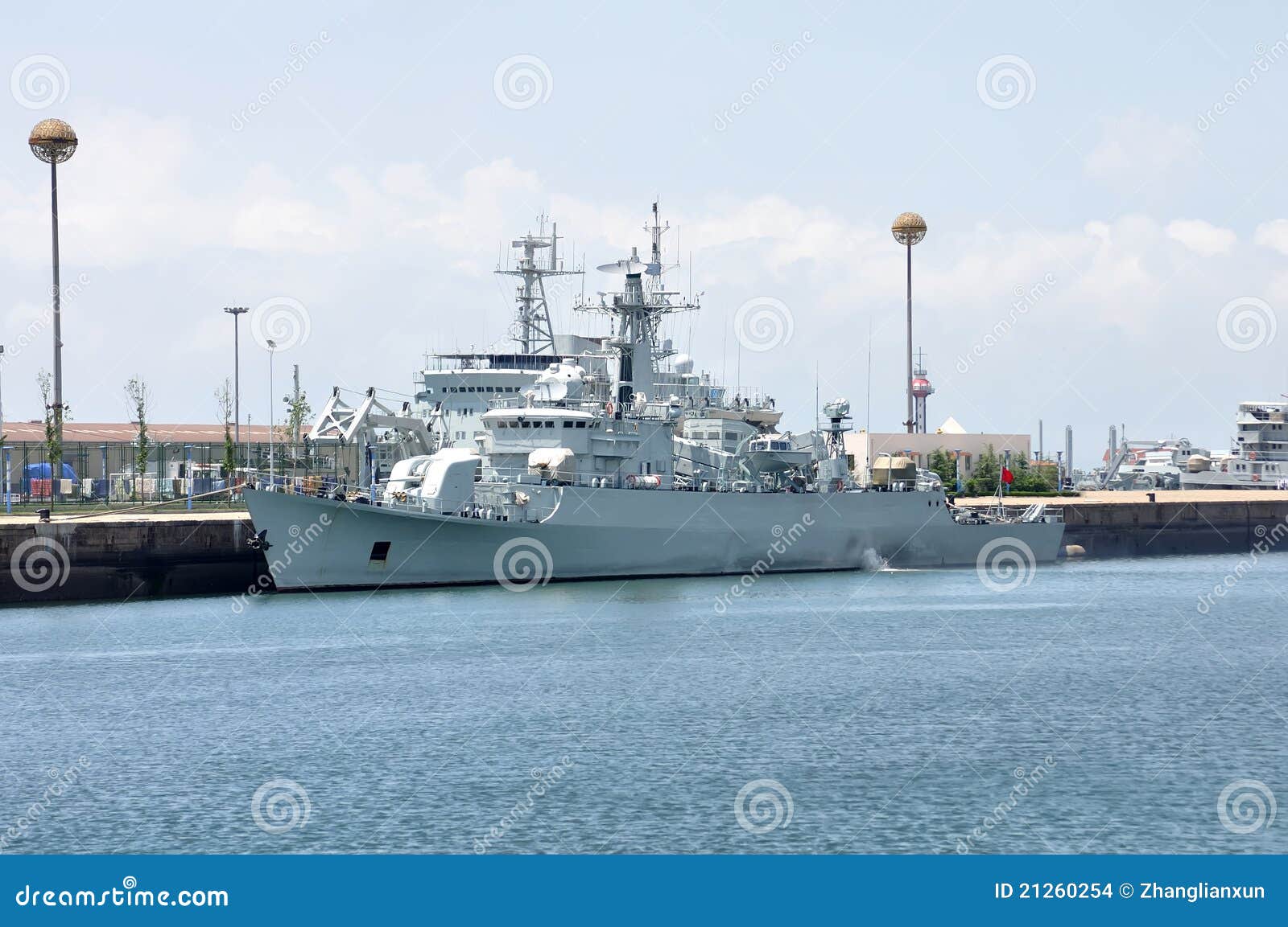 Naval port stock photo. Image of ocean, guns, asia, port - 21260254