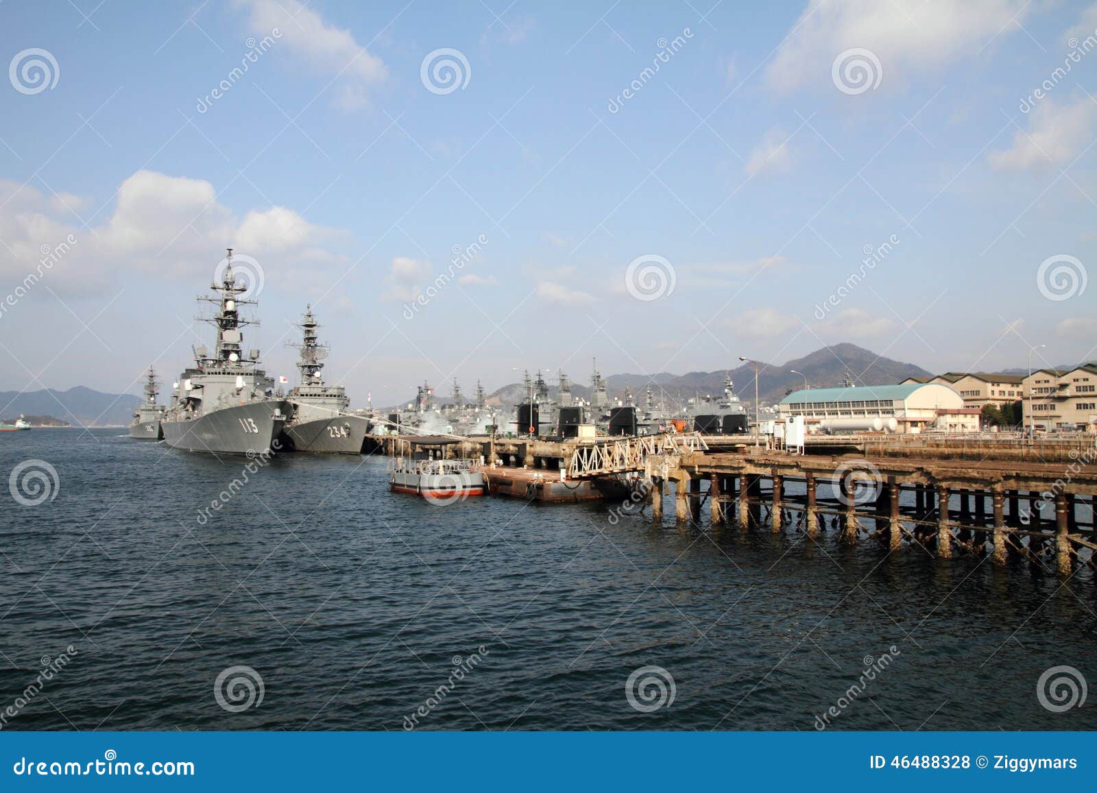 Naval port in Kure editorial stock photo. Image of defense - 46488328