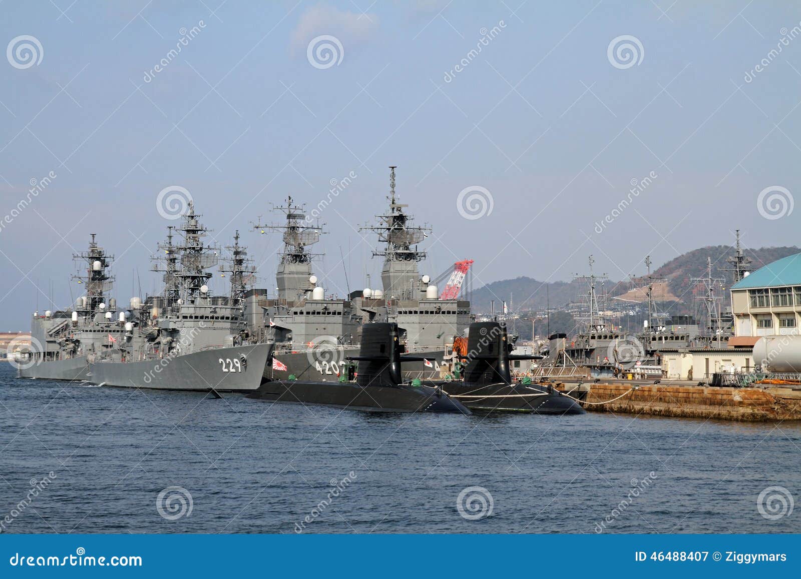 Naval port in Kure editorial photography. Image of self - 46488407