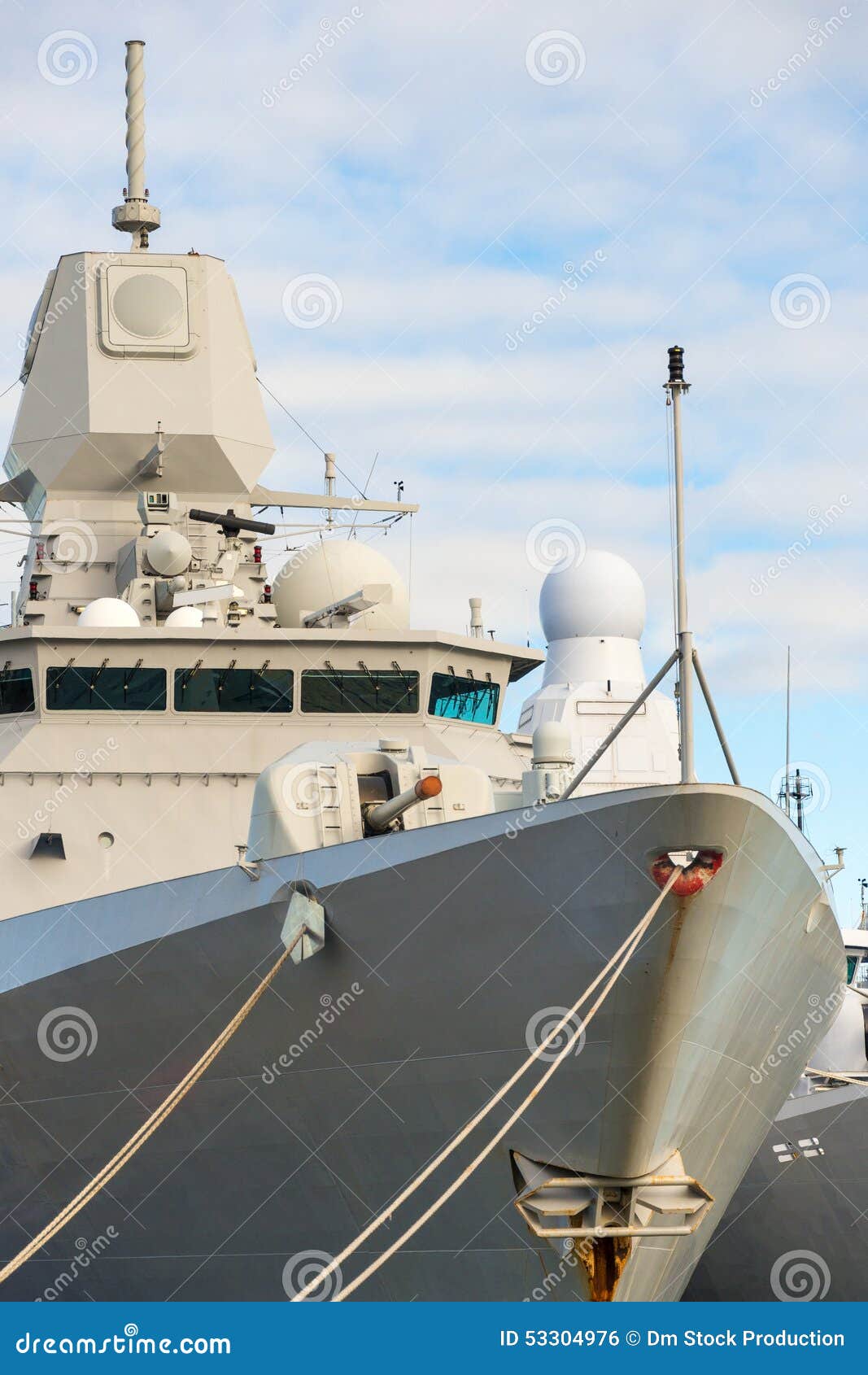 Naval ship with gun. stock photo. Image of defence, cruiser - 53304976