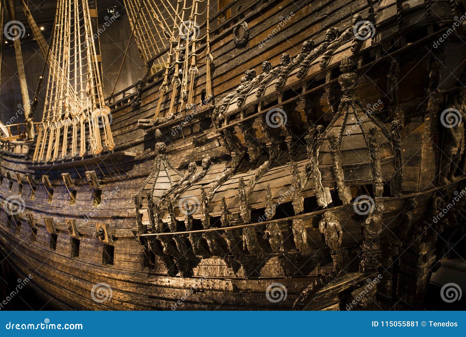 Naval ship Vasa editorial photo. Image of carved, viking - 115055881