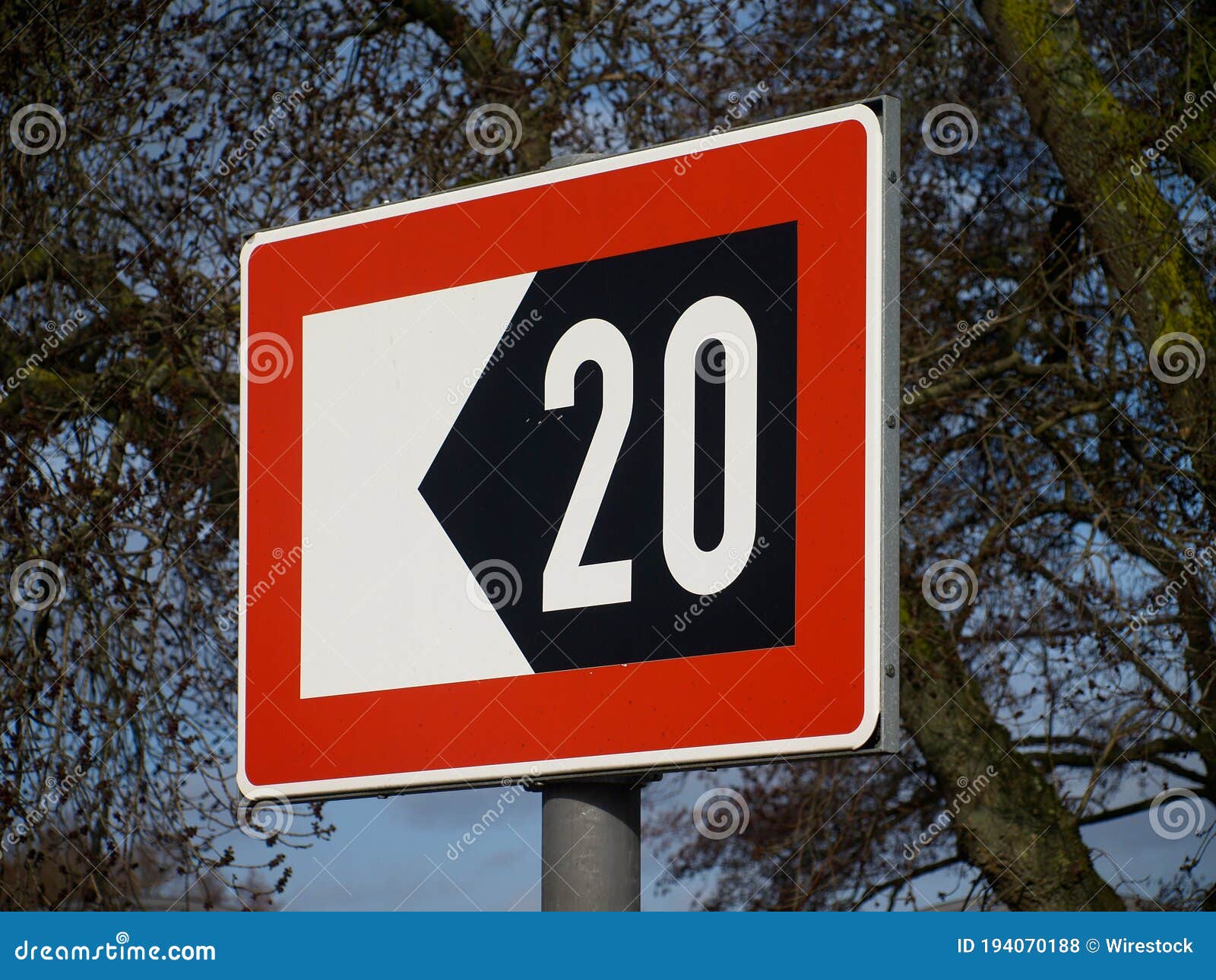 Naval Sign Saying Keep 20m Distance from the Coastline`` Stock Photo ...