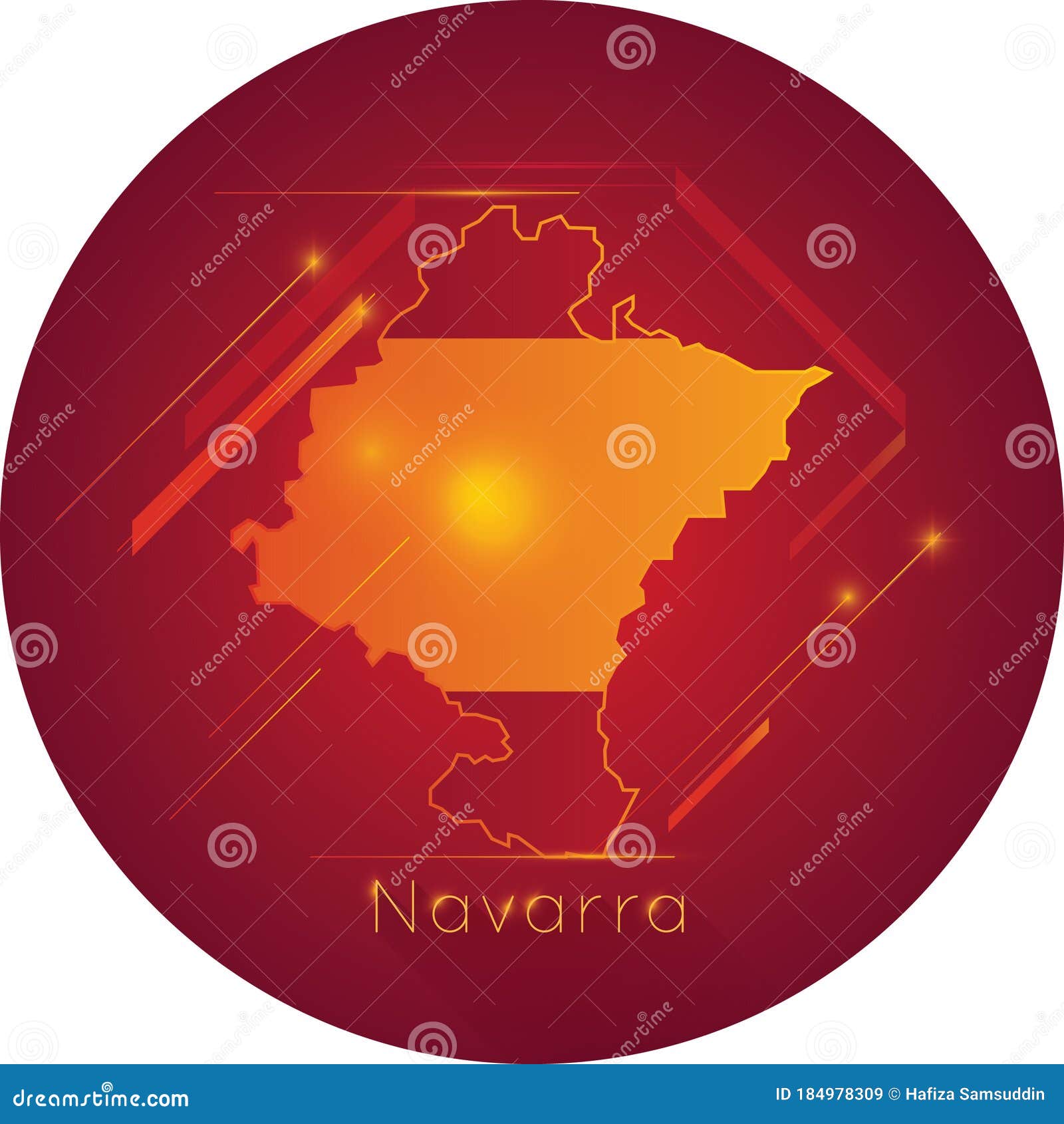 Navarra Map. Vector Illustration Decorative Design Stock Illustration ...