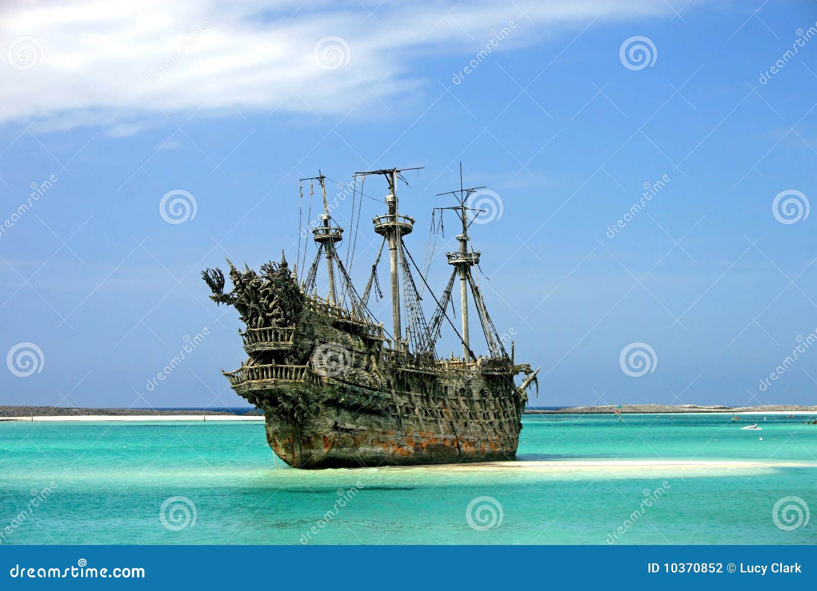 Nave de pirata del Caribe foto de archivo. Imagen de arena - 10370852