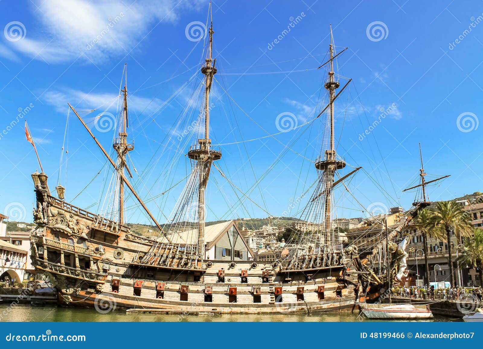 Nave Di Pirata Della Replica a Genova Fotografia Editoriale - Immagine ...