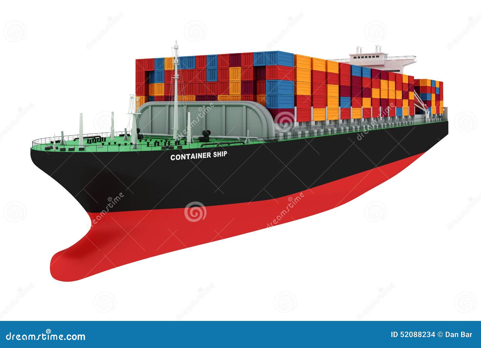 Nave Porta-container Del Carico 3d Illustrazione di Stock ...