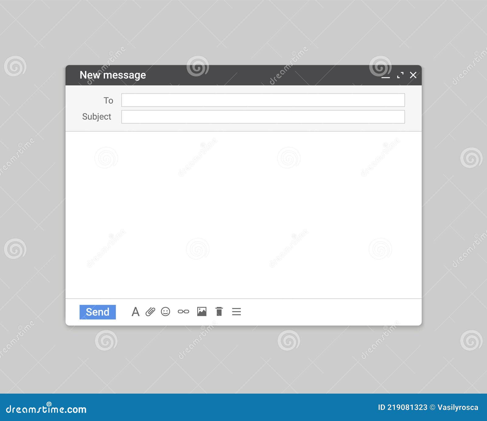 Navegador Da Janela Do Modelo De E-mail Mockup. Interface Ui De ...