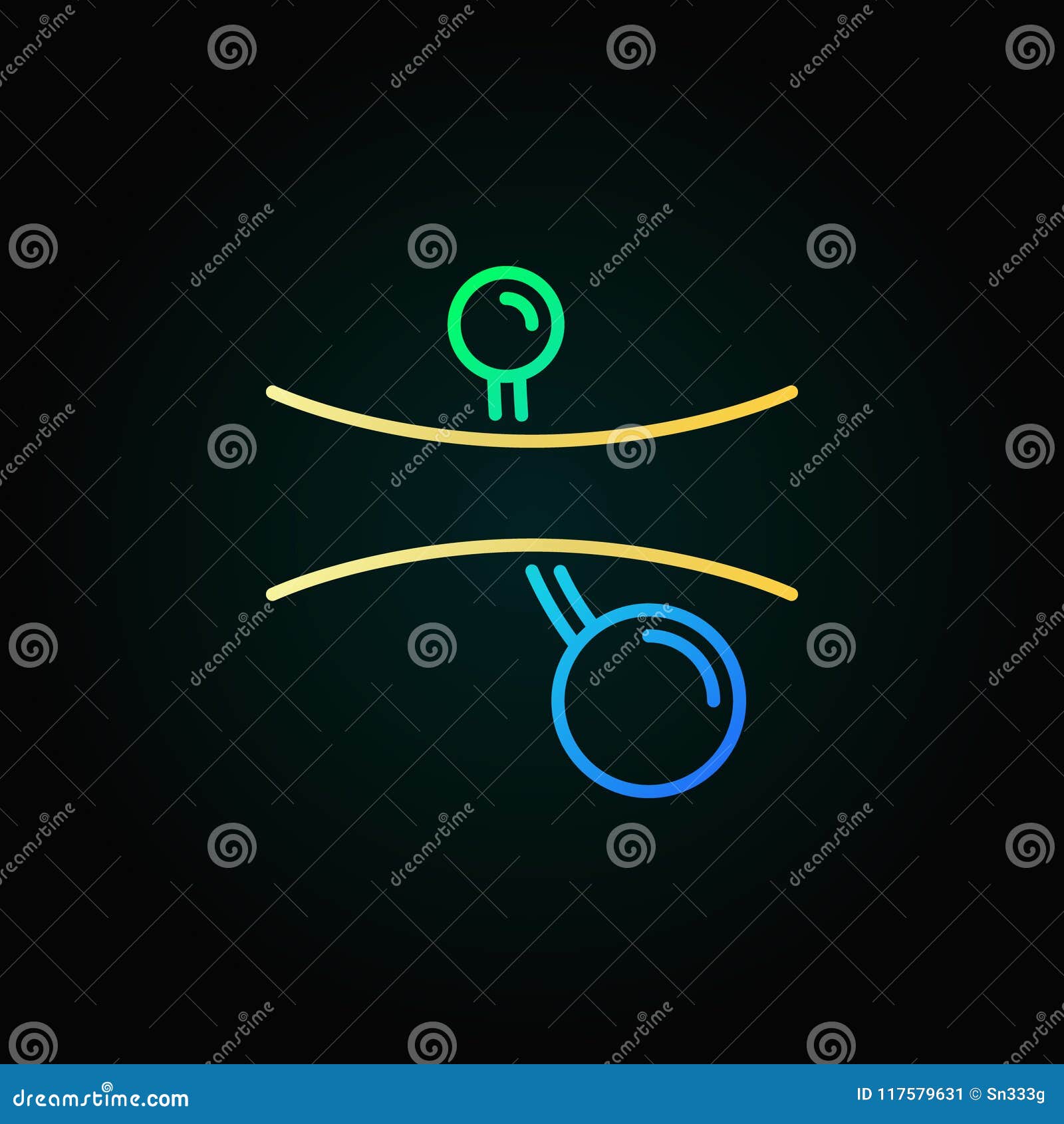Navel Piercing Linear Colored Icon - Vector Logo | CartoonDealer.com ...