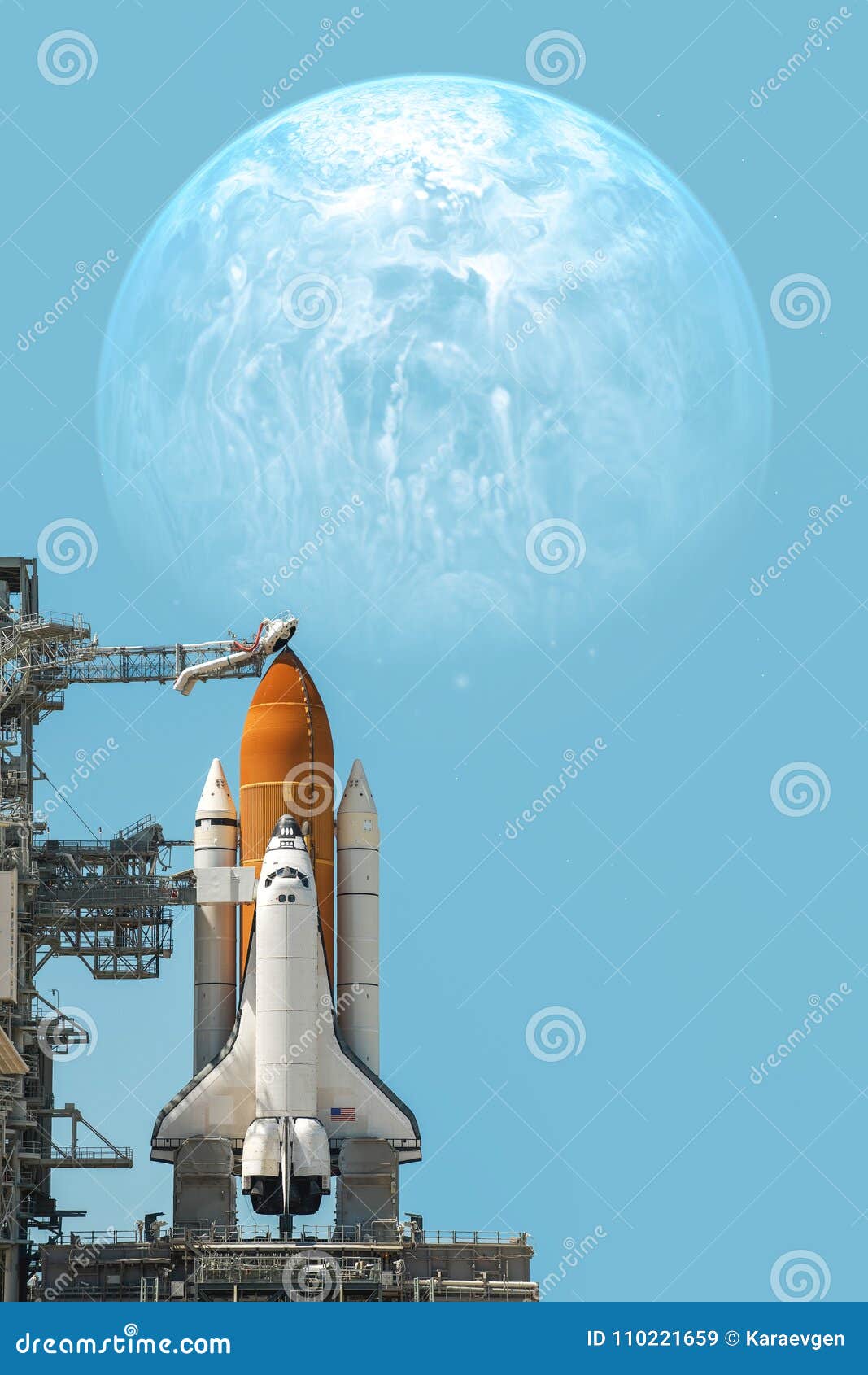 Navetta Spaziale Che Decolla in Missione Immagine Stock - Immagine di ...