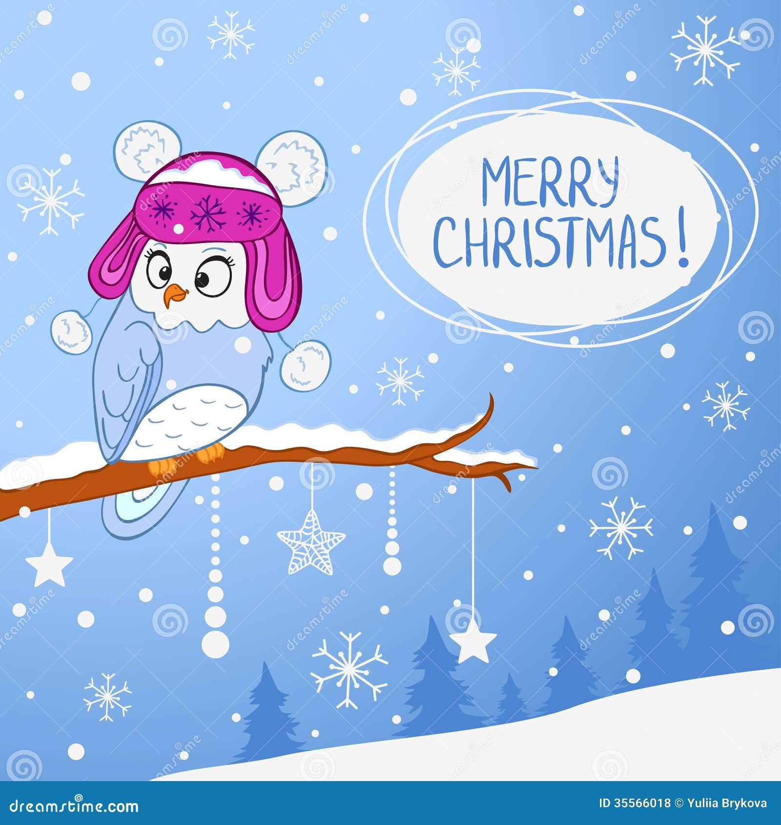 Navidad del búho ilustración del vector. Ilustración de alegre - 35566018